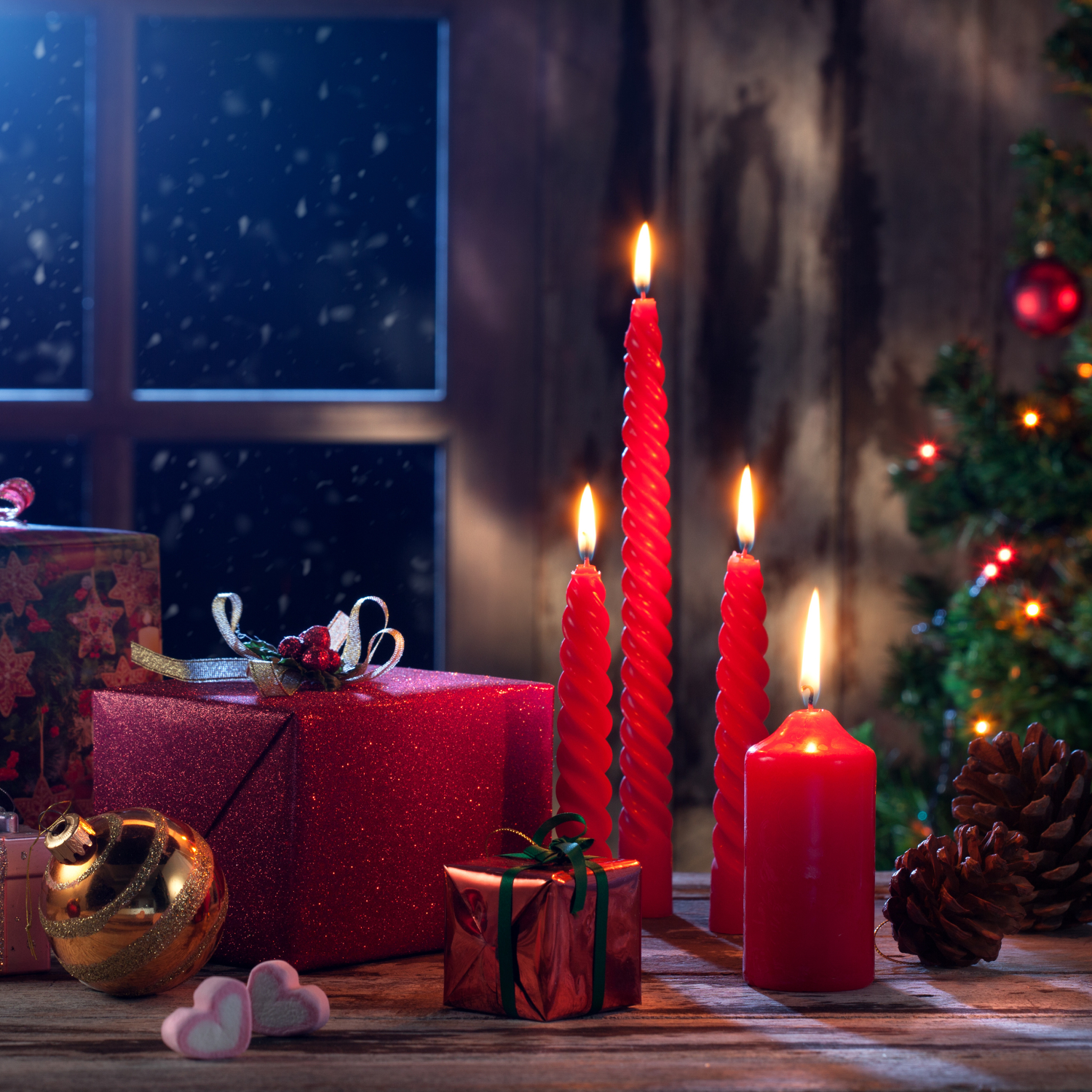 Download Christmas Ornaments Window Candle Christmas Holiday PFP