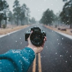 Download Road Snow Camera Hand Man Made PFP