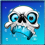 Download Blue Eyes Skull Dark PFP by Megaboost