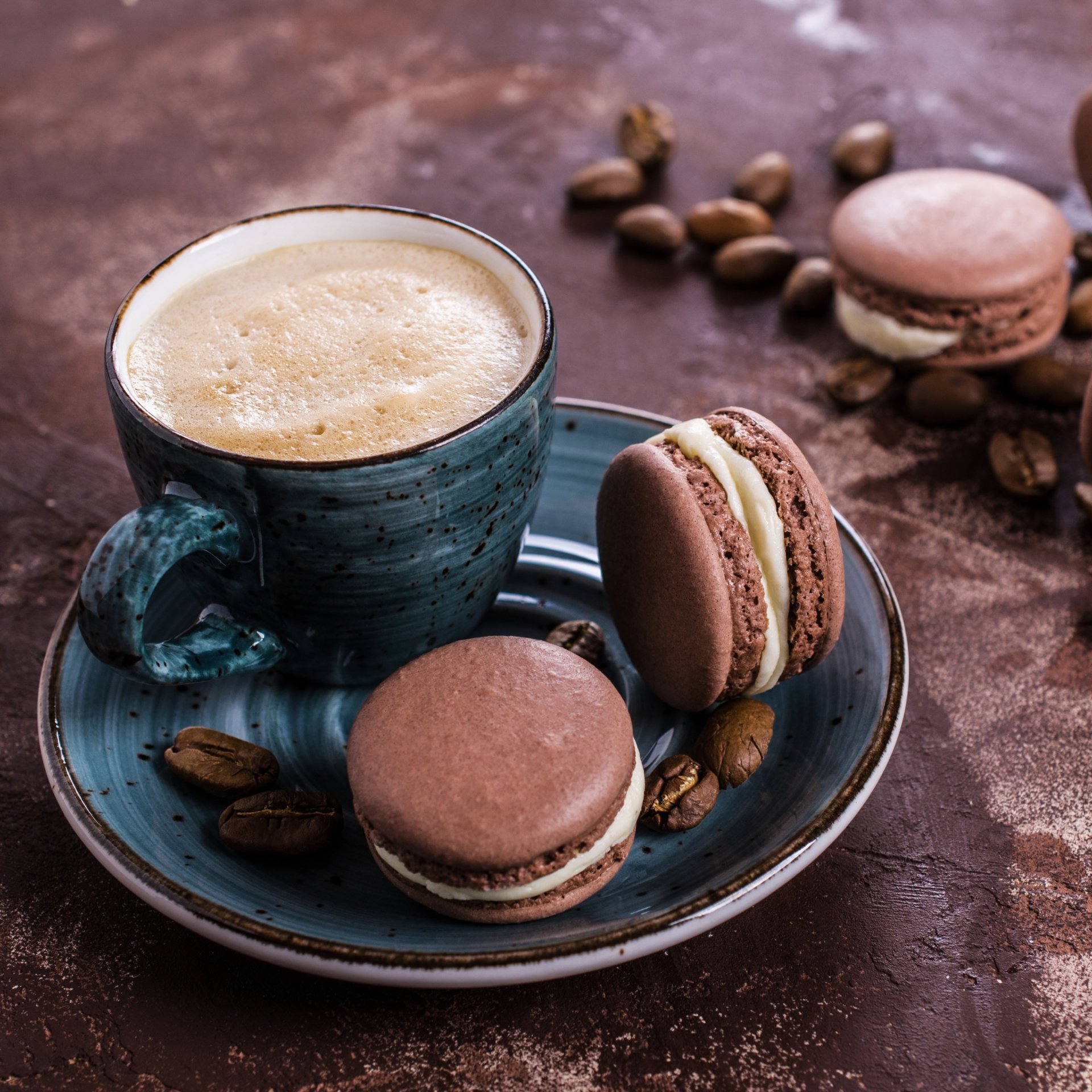 Download Coffee Beans Macaron Still Life Coffee Food PFP