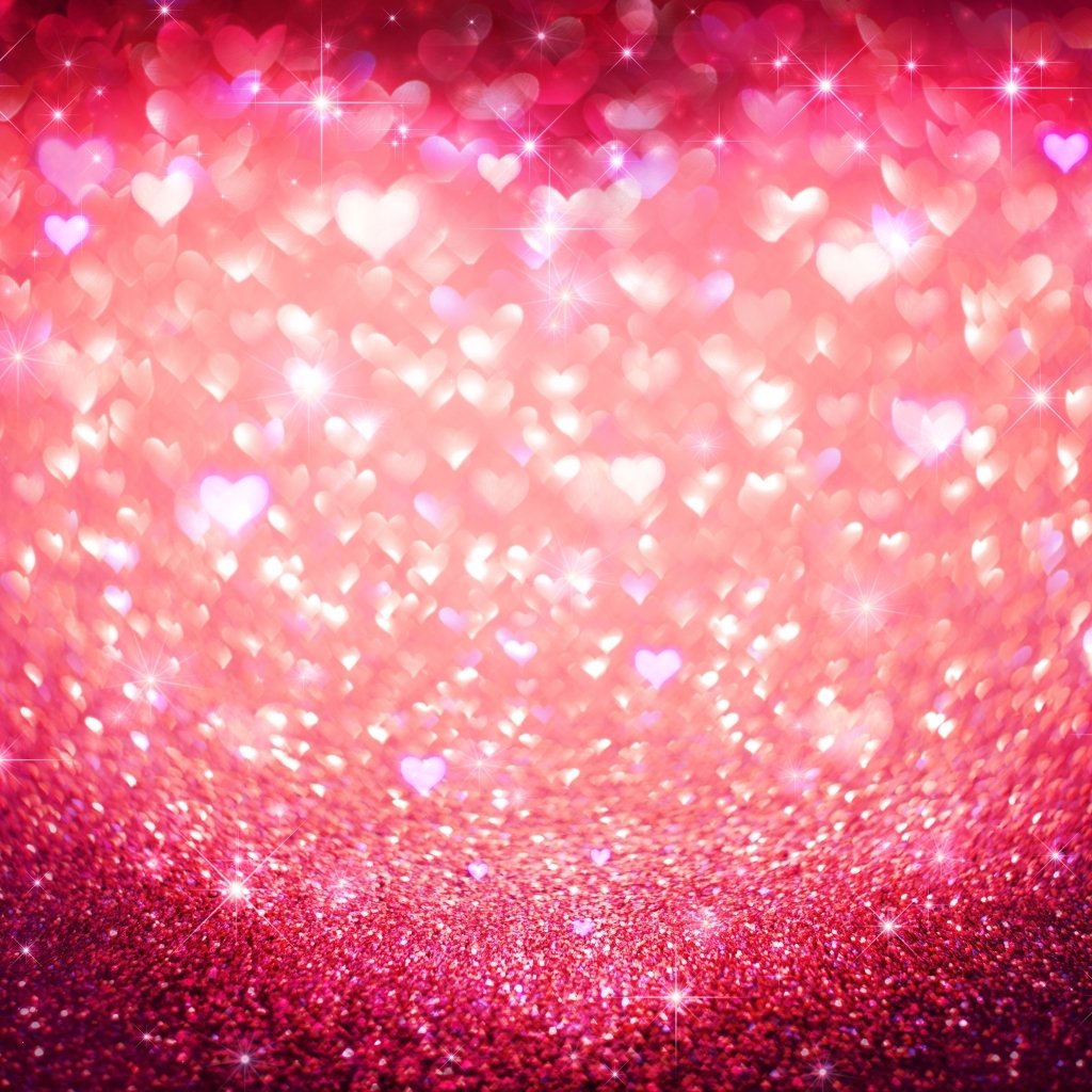 Download Glitter Love Pink Bokeh Heart Artistic PFP