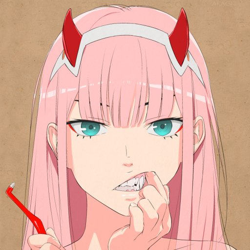 Download Green Eyes Pink Hair Toothbrush Zero Two (Darling In The ...