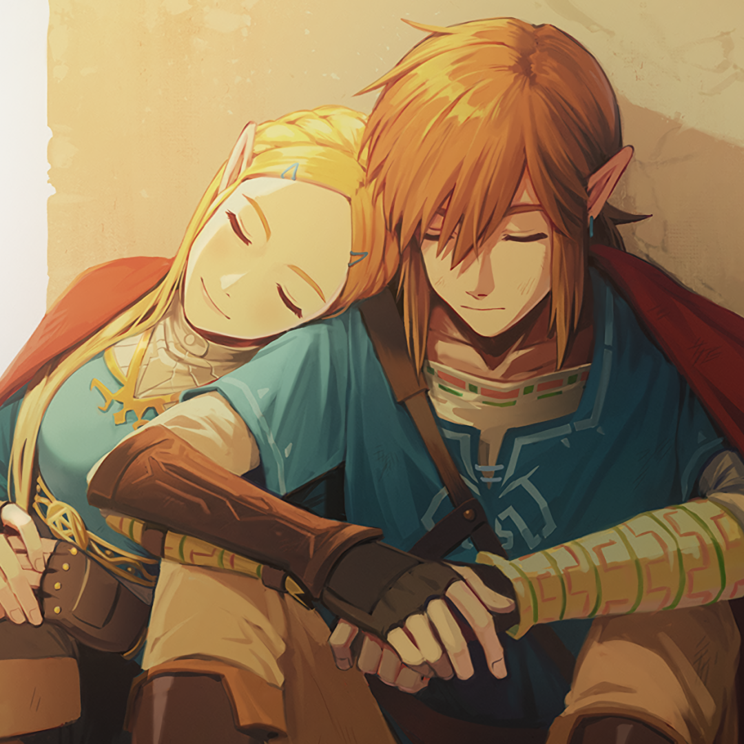 Link & Zelda: Tranquil Breath of the Wild Moment