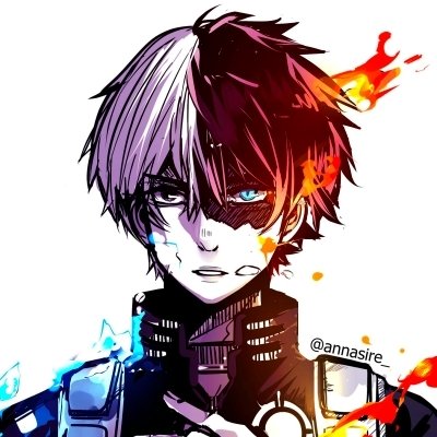 Shoto: Ice & Fire PFP | Todoroki Dual-Quirk Avatar | MHA Hero Profile ...