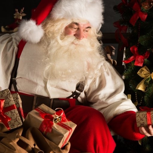 Download Beard Santa Hat Gift Santa Christmas Holiday PFP