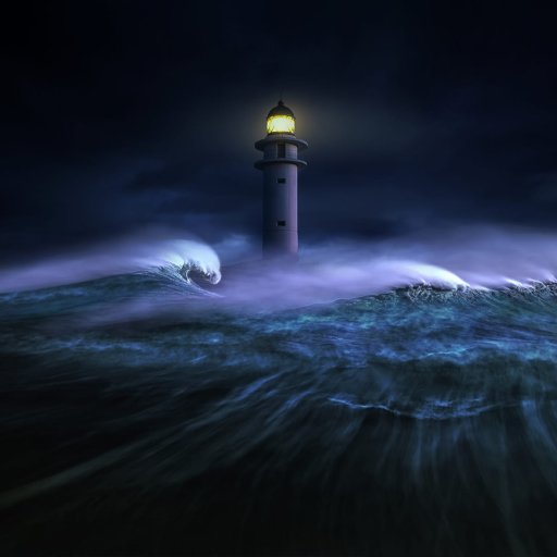 Download Wave Storm Ocean Sea Lighthouse Artistic Ocean Waves PFP