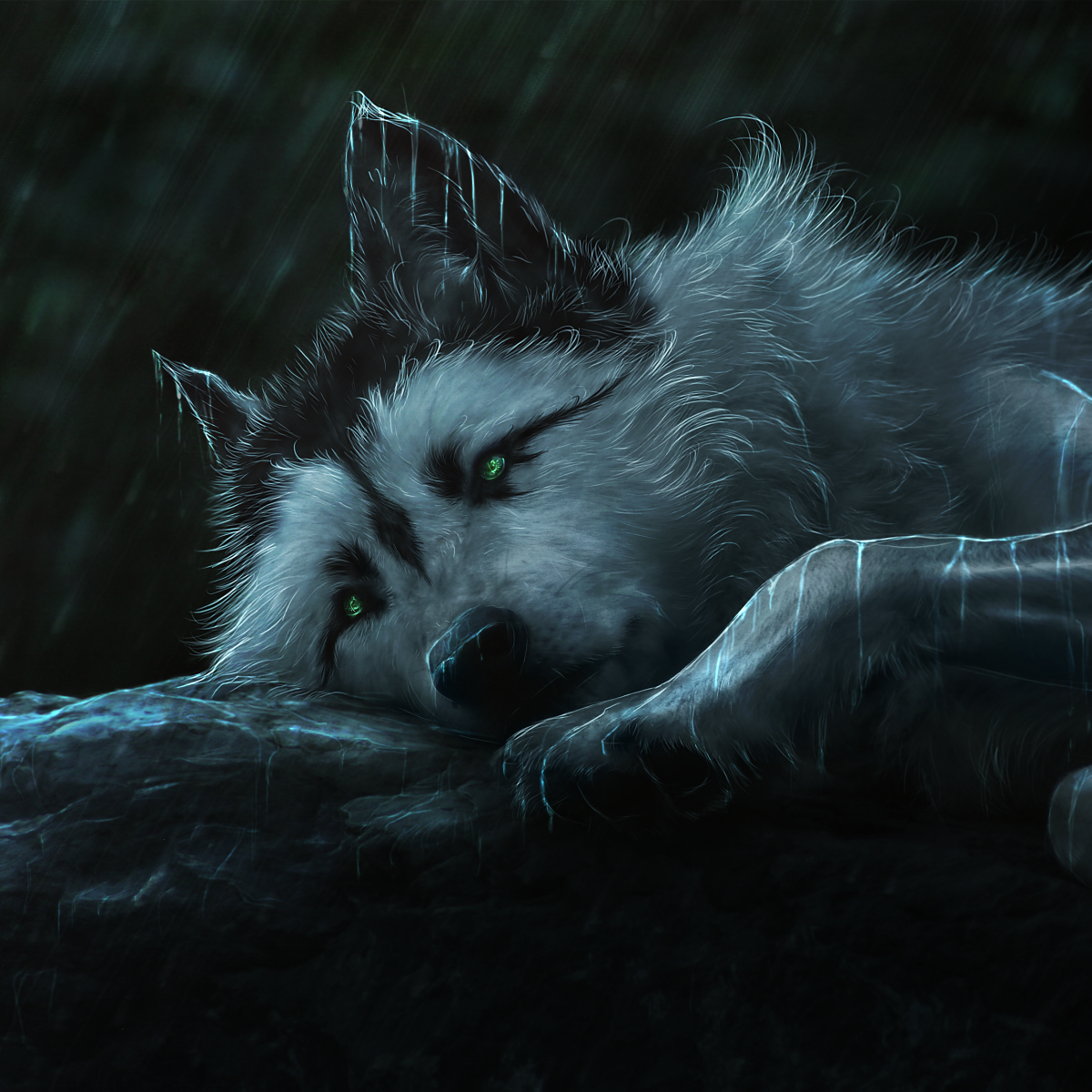 Download Rain Wolf Fantasy PFP