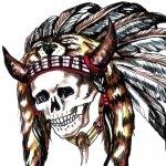 Download Headdress Native American Skull Tattoo Artistic PFP