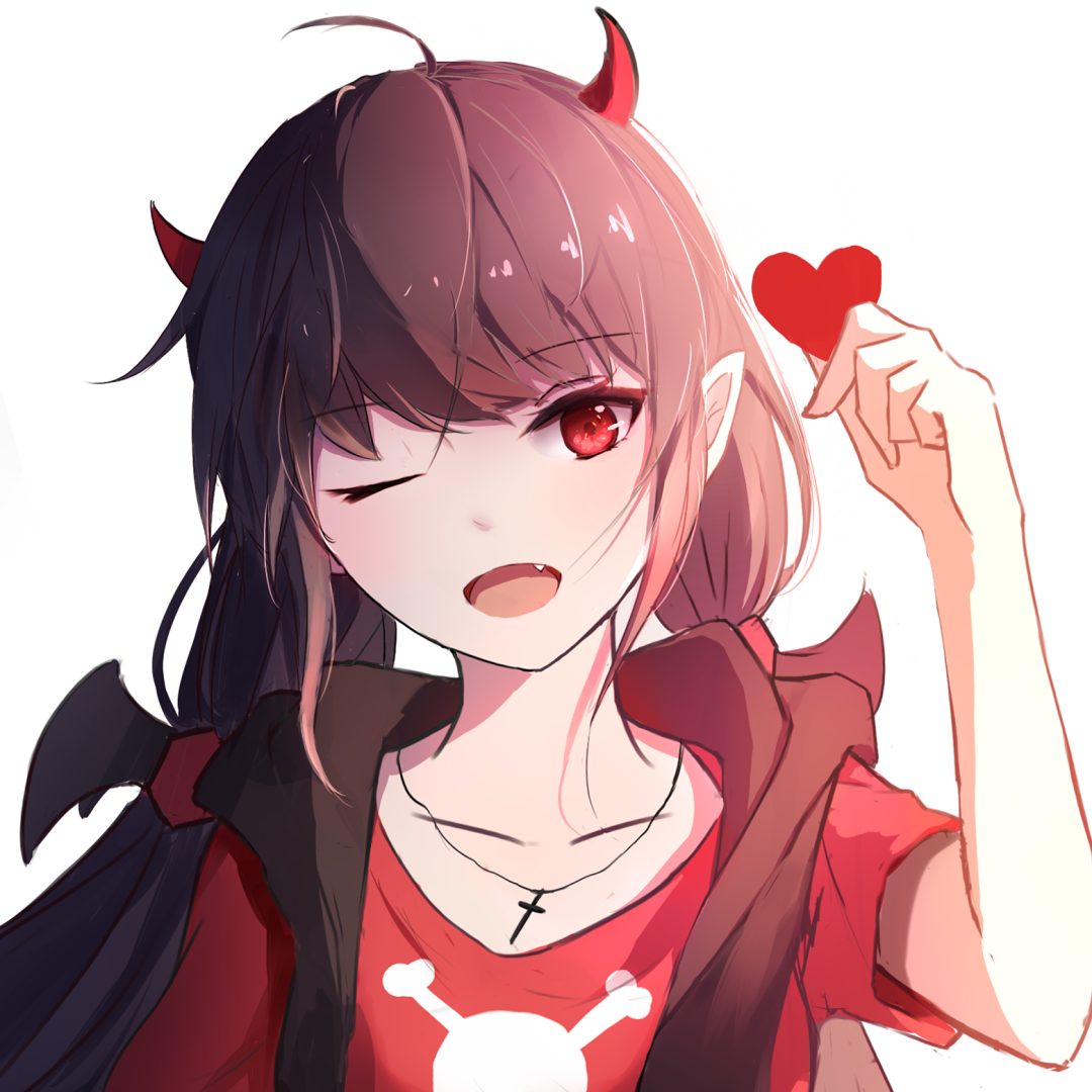 Download Smile Long Hair Red Eyes Anime Girl Anime Girl PFP