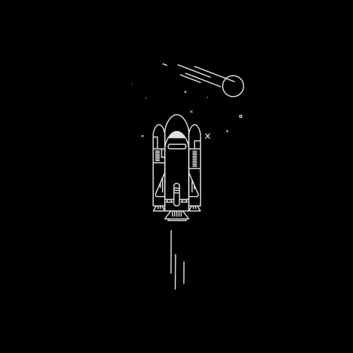 Download Minimalist Space Shuttle Artistic Space PFP