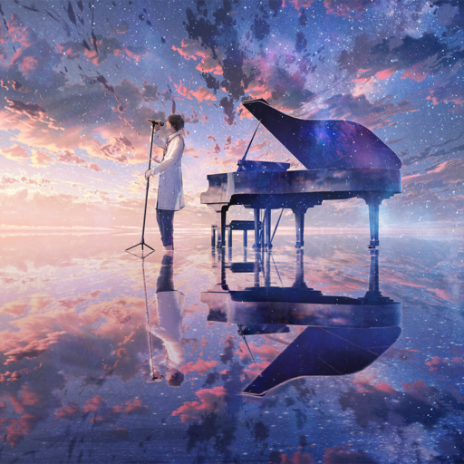 Download Microphone Piano Cloud Starry Sky Anime Music PFP