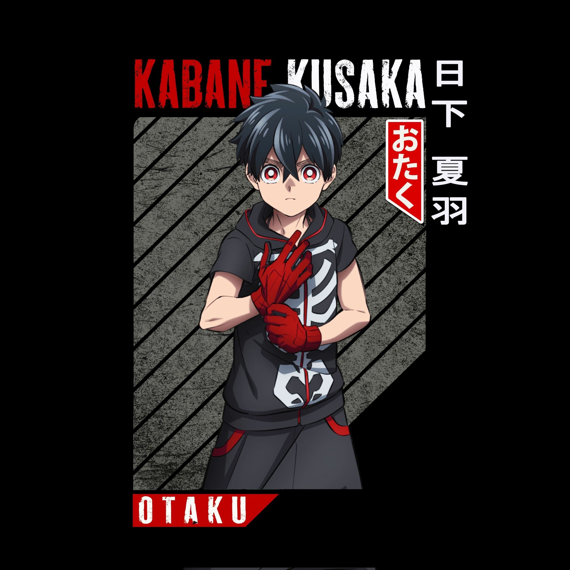 Download Two-toned Hair Black Hair Red Eyes Kabane Kusaka Kemono Jihen ...