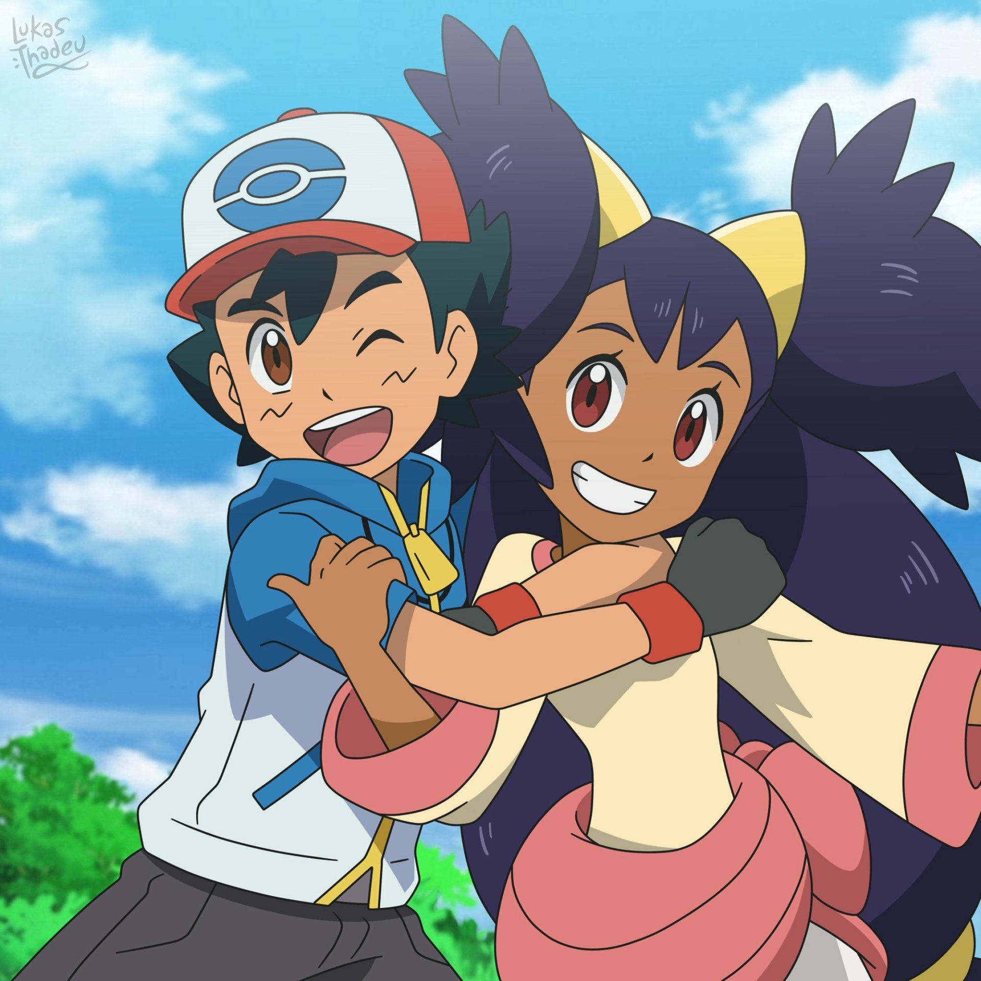 Download Black Hair Purple Hair Pokemon Smile Iris (Pokémon) Ash ...
