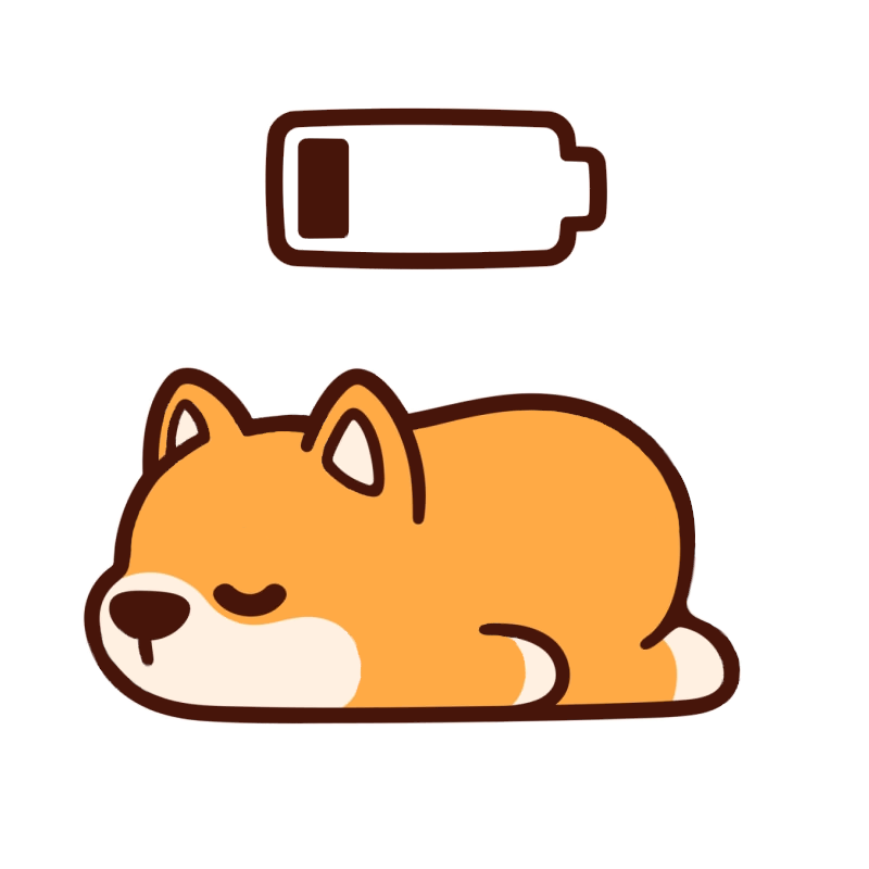 Download Sleeping Battery Dog Animal Corgi PFP