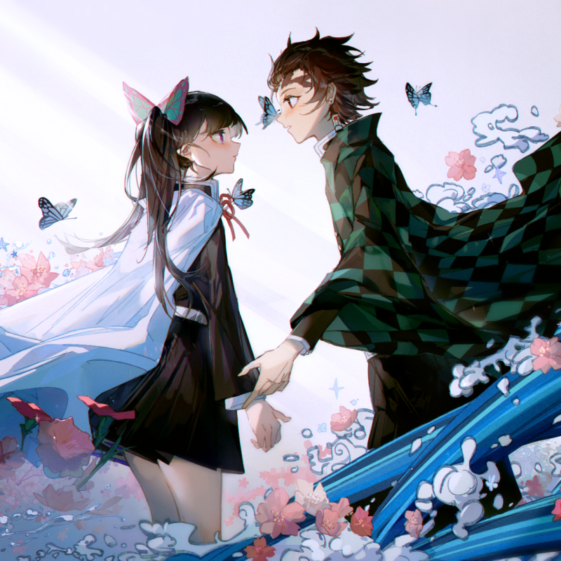 Download Kanao Tsuyuri Tanjiro Kamado Anime Demon Slayer: Kimetsu No ...