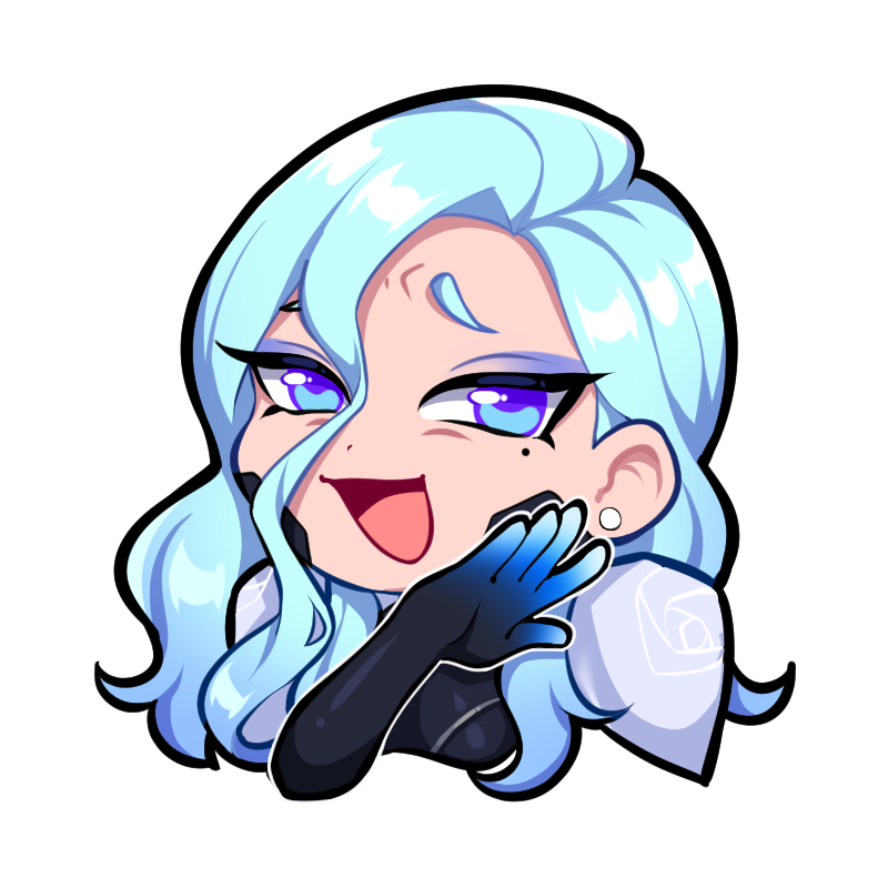 Download Video Game Omega Strikers Animated Character Chibi Blue Hair PFP