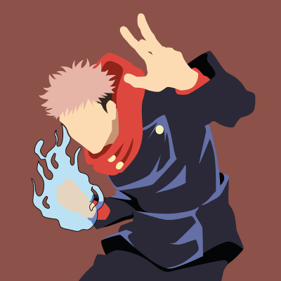 Yuji Itadori - Jujutsu Kaisen Flame PFP