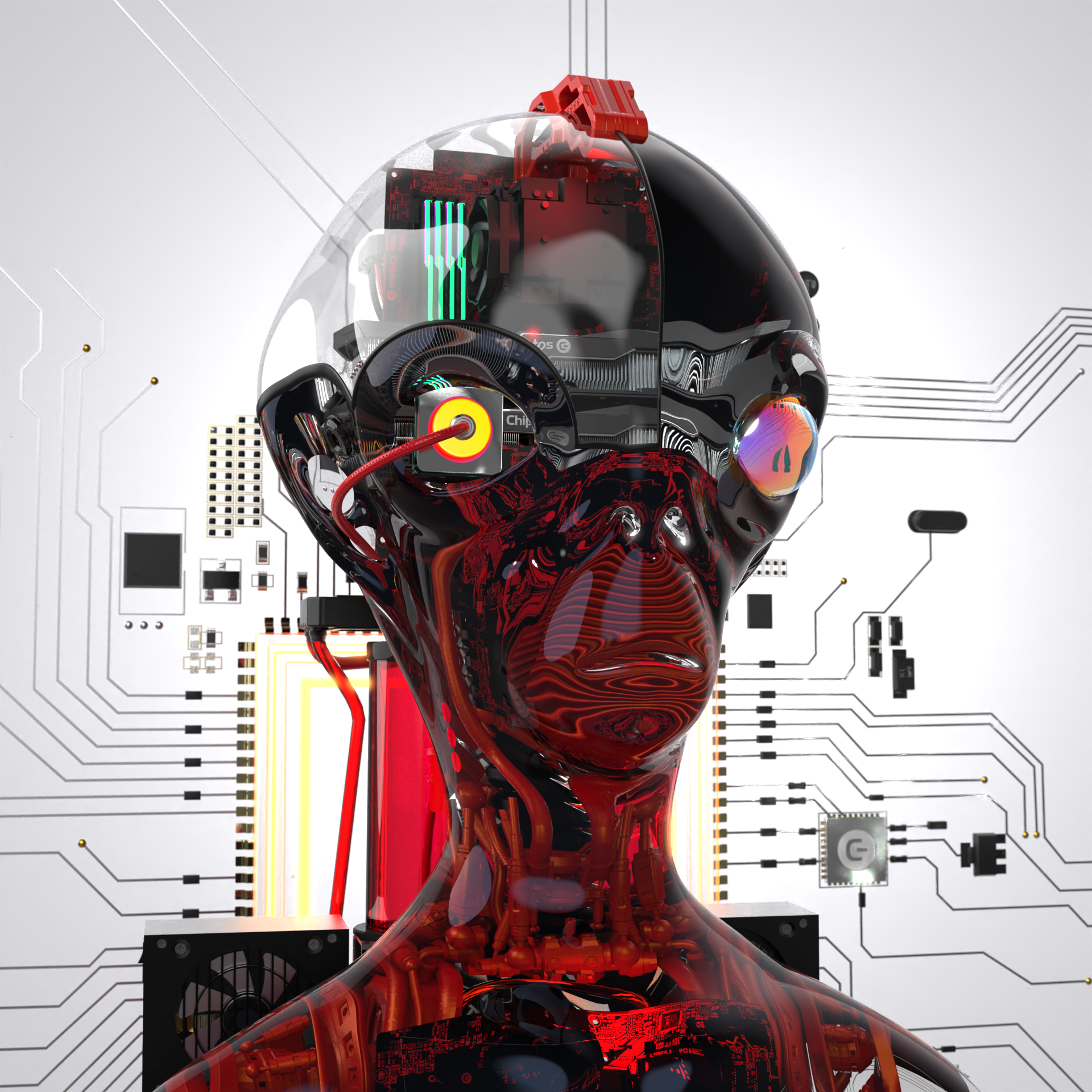 Chiptos X Alien Computer Part Robot Cool Robot PFP Scifi NFT Robot by ...