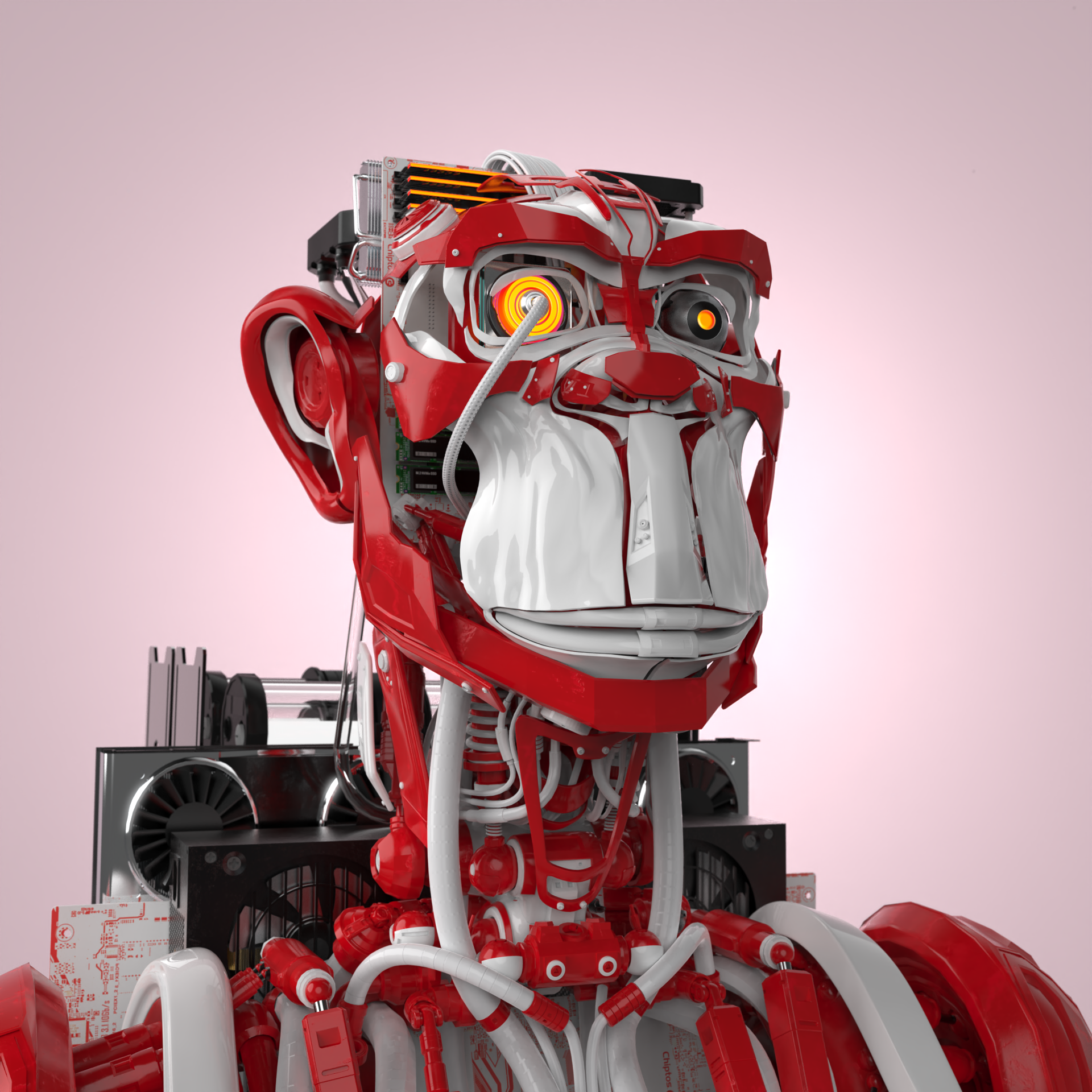 Chiptos X Ape Robot Chimp Computer Parts PC Robot Cool Robot PFP Scifi ...