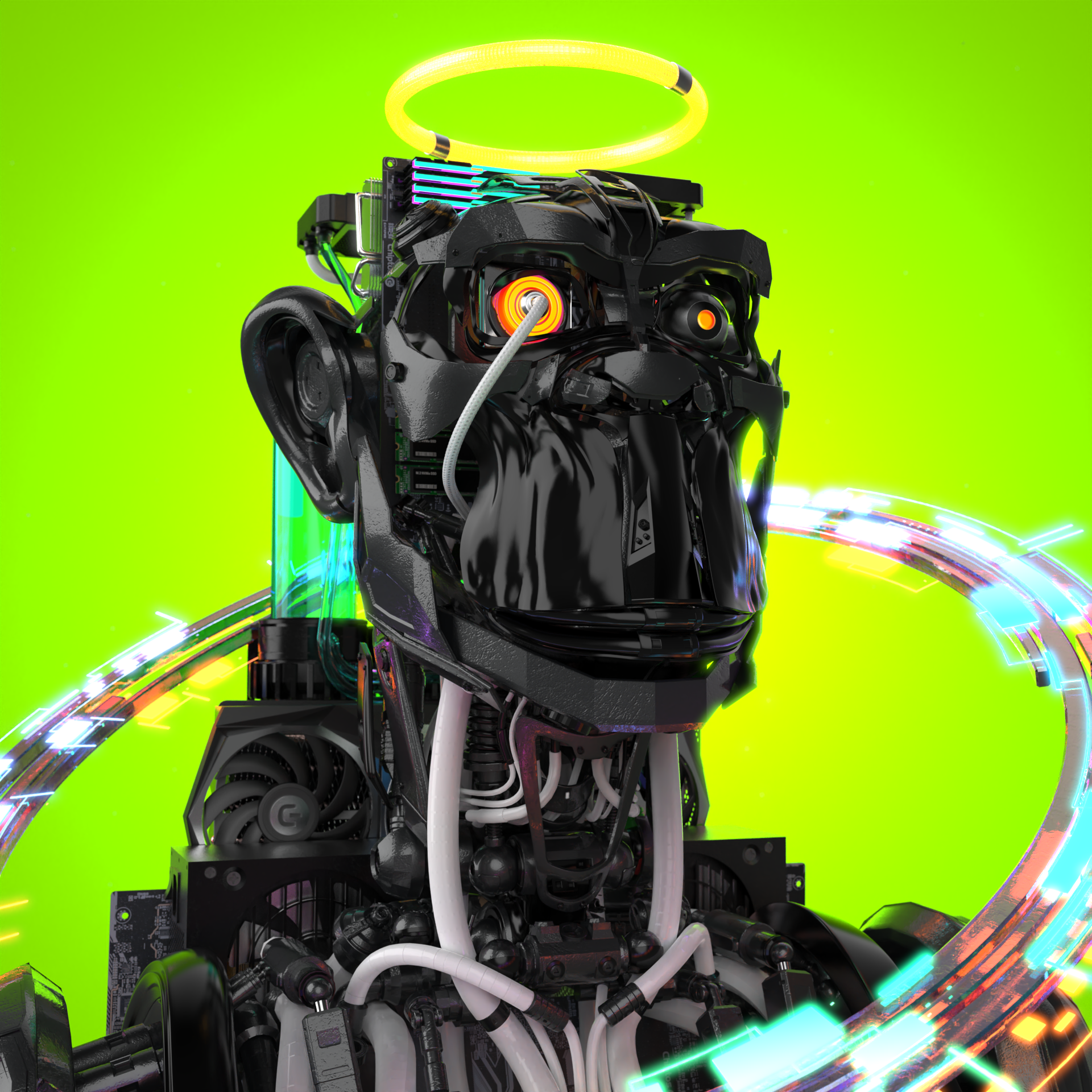 Chiptos X Ape Robot Chimp PC Aesthetic Robot PFP Avatar Scifi Robots ...