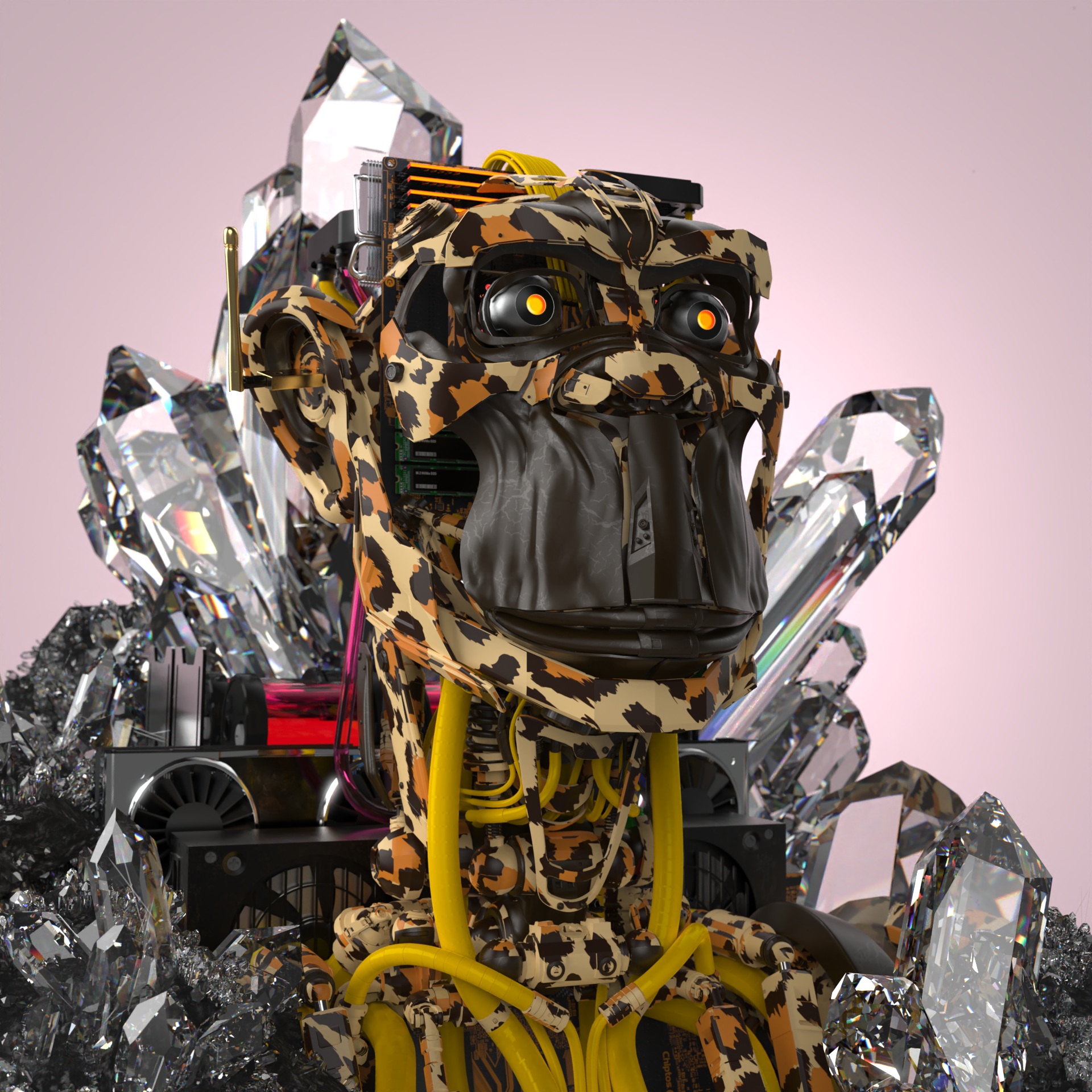 Chiptos X Ape Robot Chimp PC Aesthetic Robot PFP Avatar Scifi Robots ...