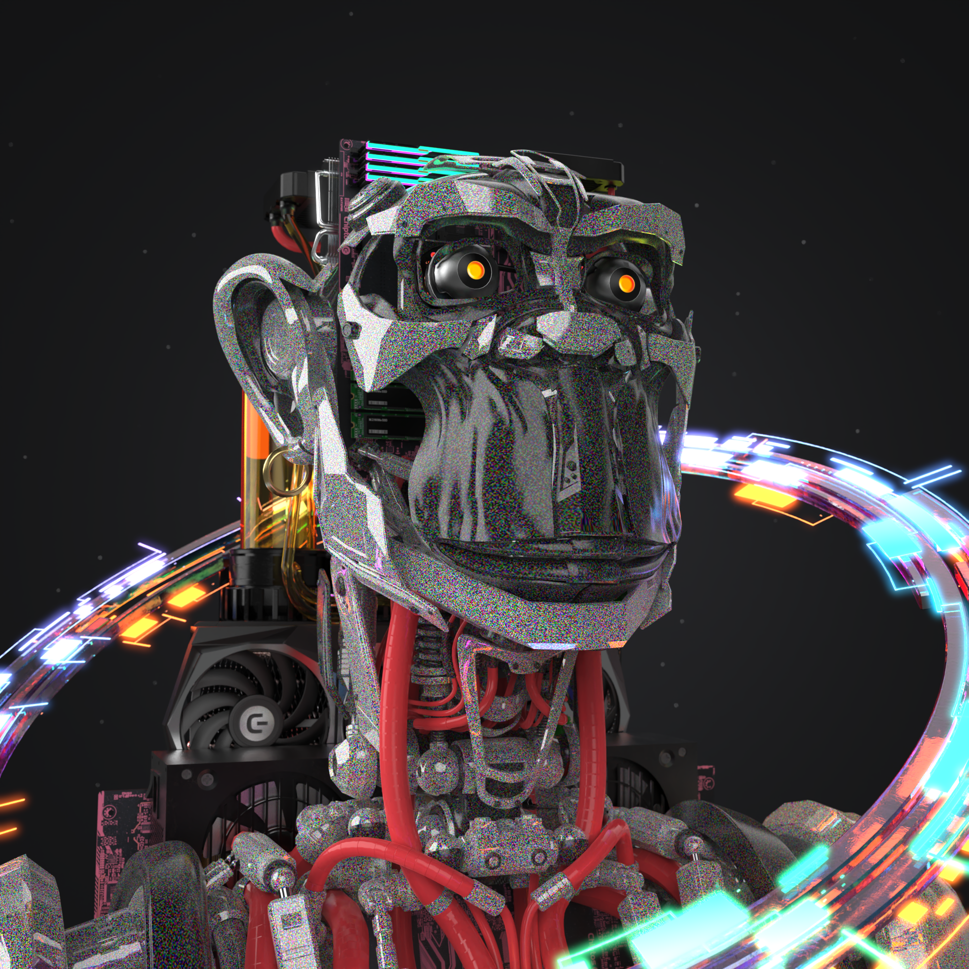 Chiptos X Ape Robot Chimp PC Aesthetic Robot PFP Avatar Scifi Robots ...