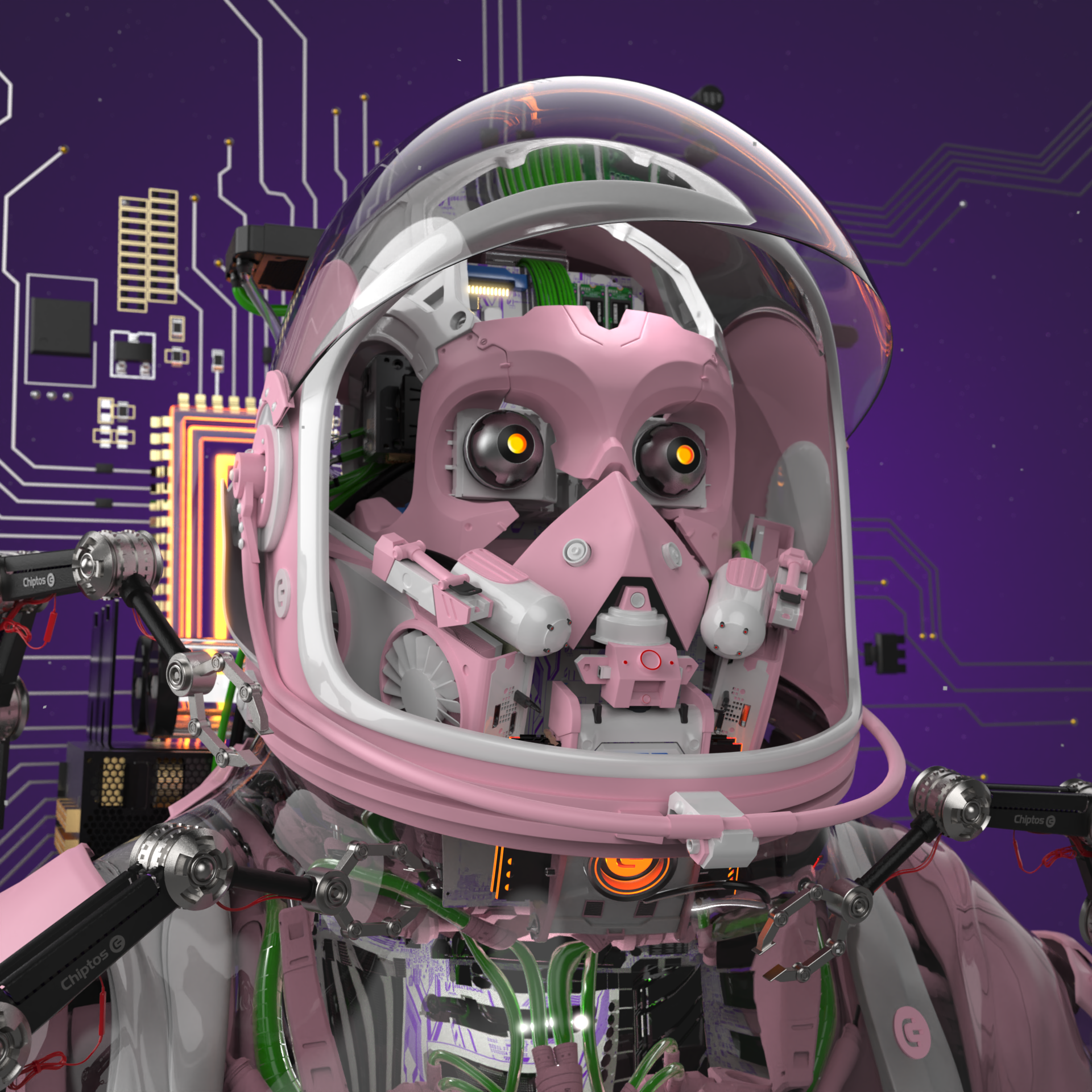 Chiptos X Astronaut Space Suit Robot PC Aesthetic Robot PFP Avatar ...