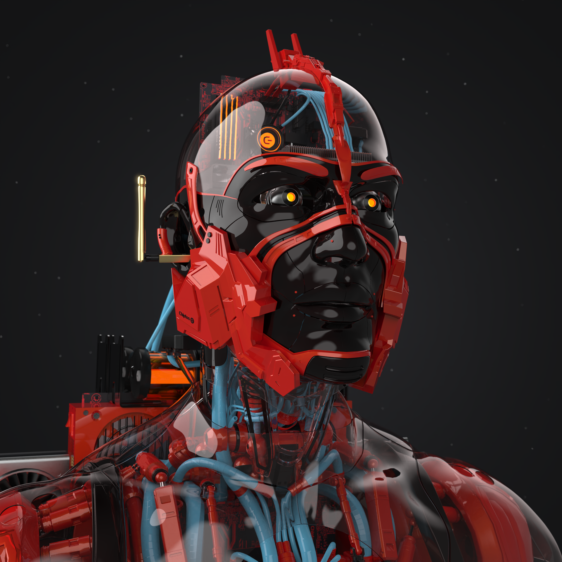 Chiptos X Daemon Robot Human Robot Man Aesthetic Robot PFP Robot ...