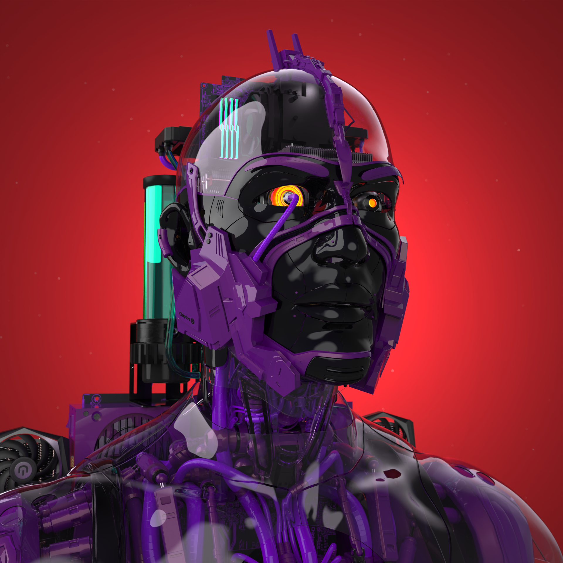 Chiptos X Daemon Human Robot Man Aesthetic Robot PFP Robot Profile ...