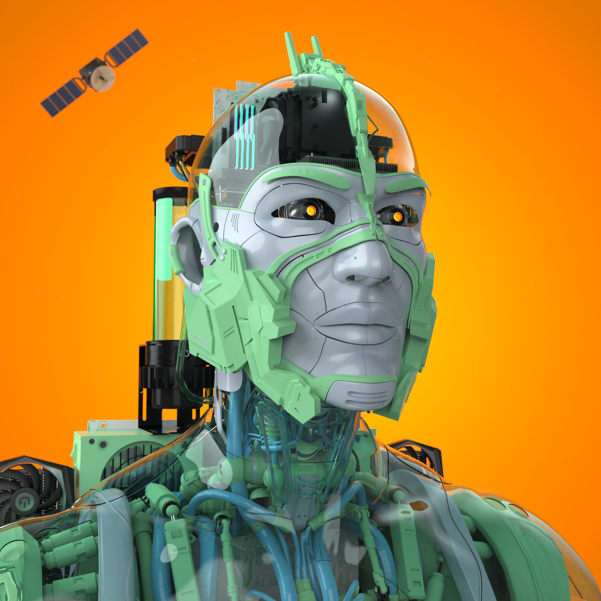 Chiptos X Daemon Human Robot Man Aesthetic Robot PFP Robot Profile ...