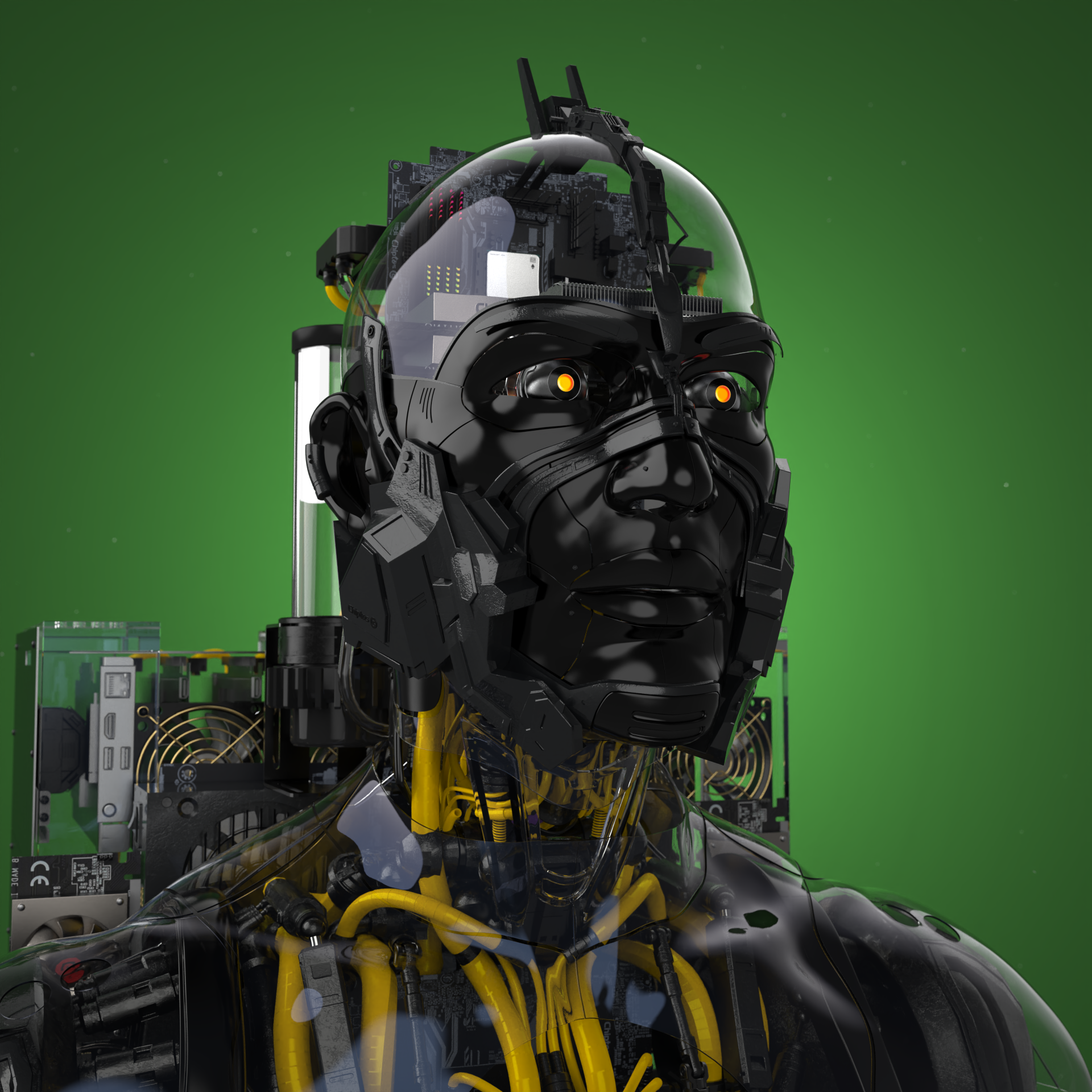Chiptos X Daemon Human Robot Man Aesthetic Robot PFP Robot Profile ...