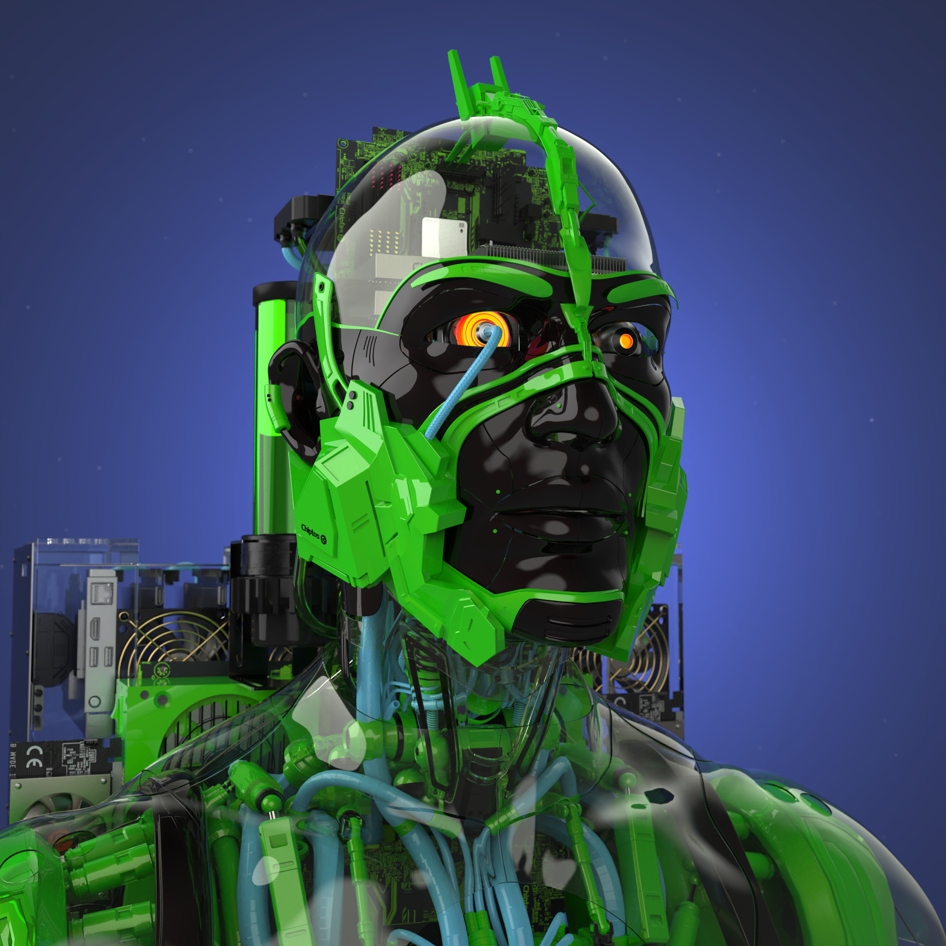 Chiptos X Daemon Human Robot Man Aesthetic Robot PFP Robot Profile ...
