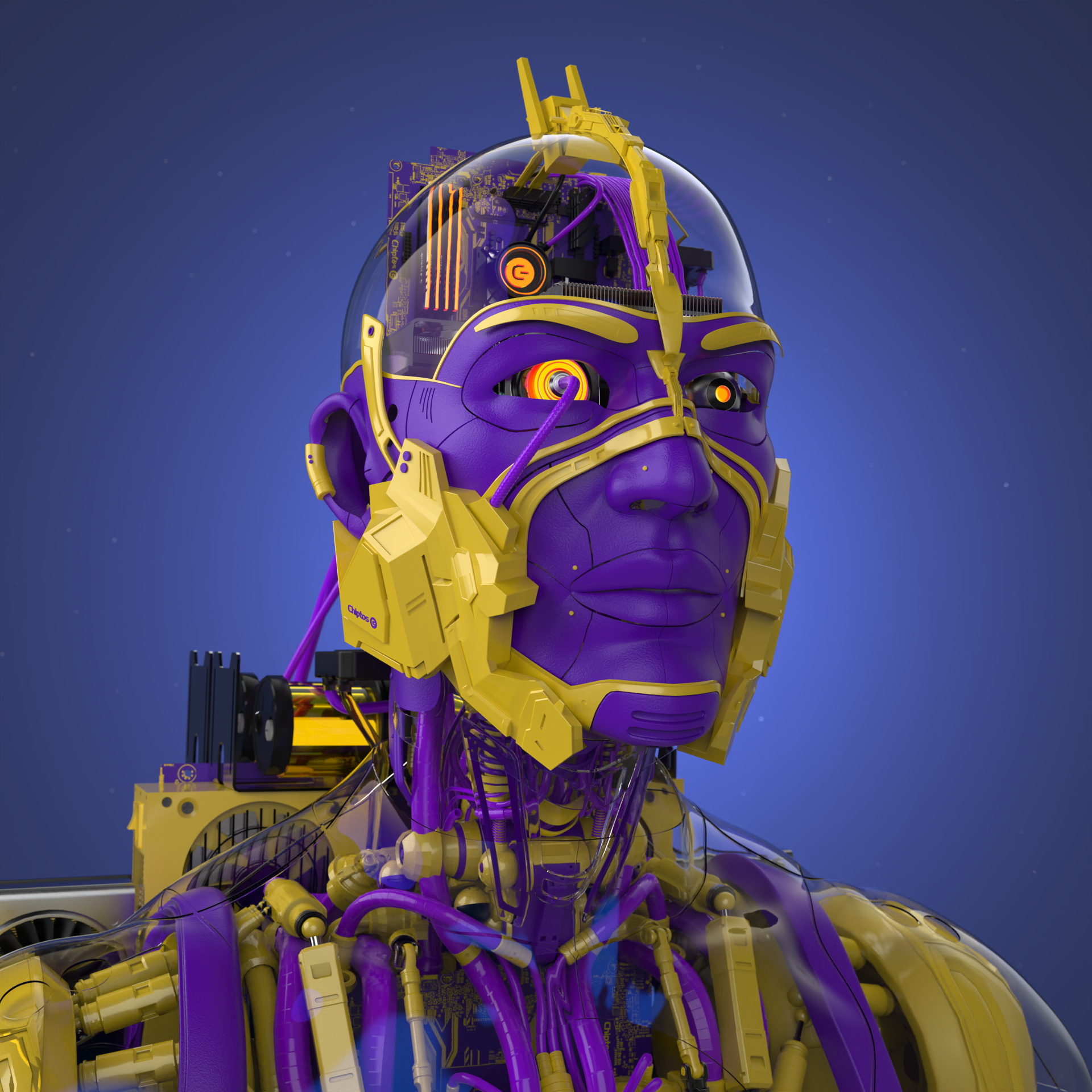 Chiptos X Daemon Human Robot Man Aesthetic Robot PFP Robot Profile ...
