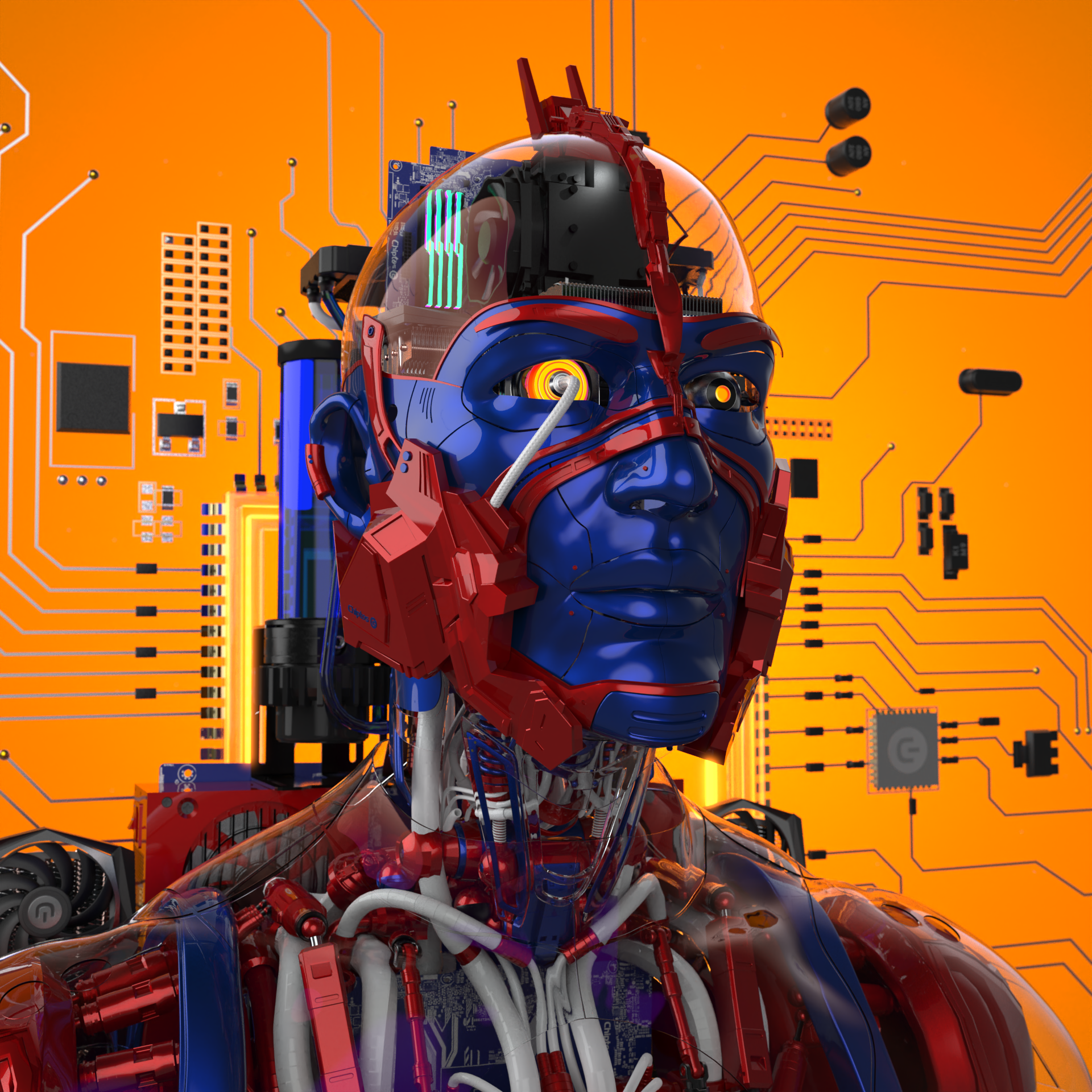 Chiptos X Daemon Human Robot Man Aesthetic Robot PFP Robot Profile ...