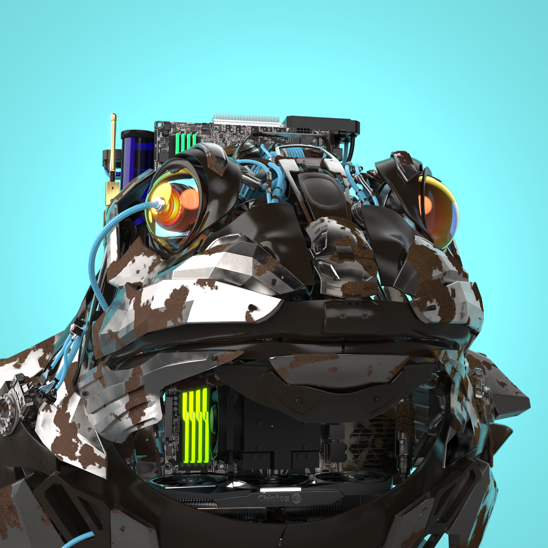 Chiptos X Frog Robot Toad Aesthetic Robot PFP Robot Profile Picture ...