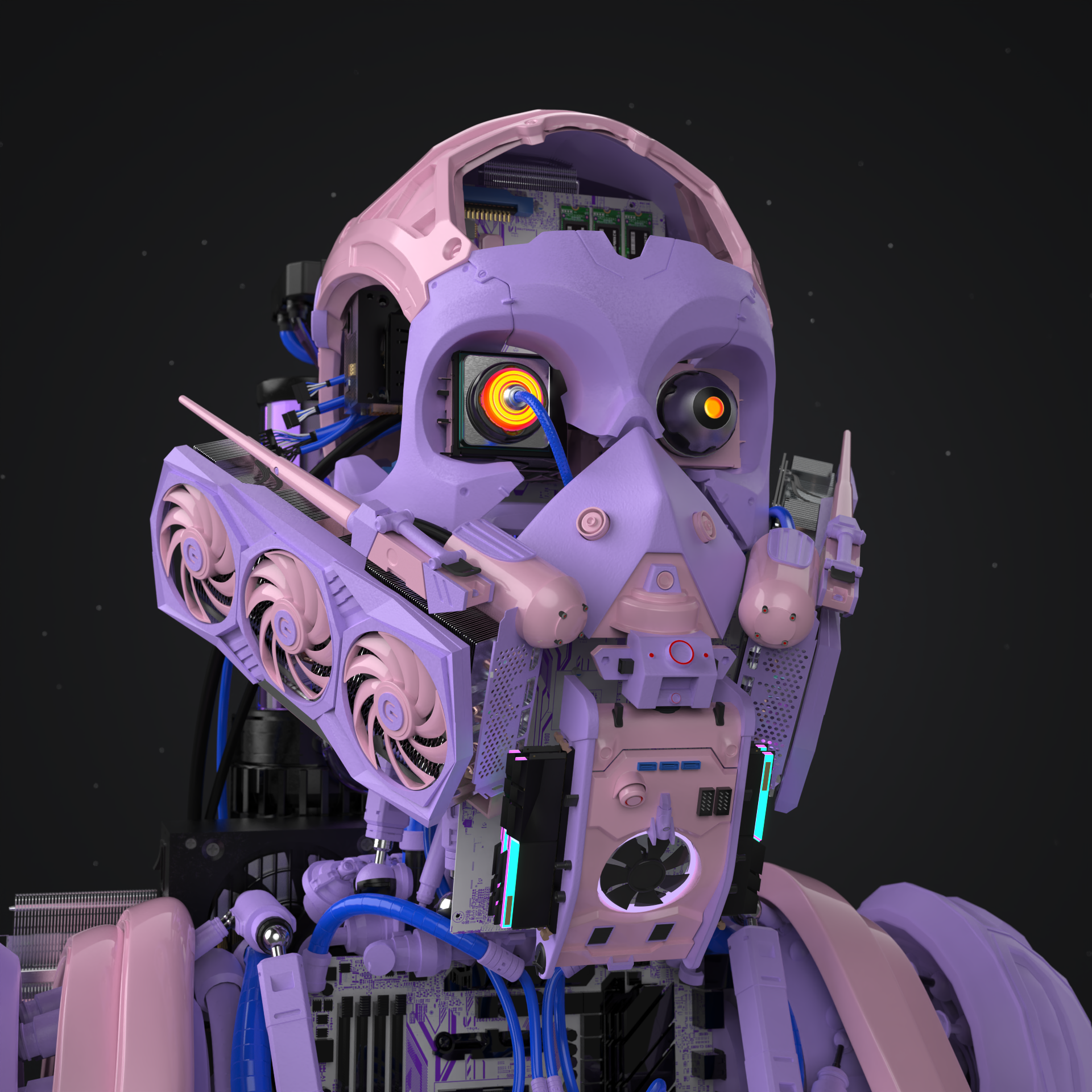 Chiptos X Pyro Robot Gas Mask Aesthetic Robot PFP Robot Profile Picture ...