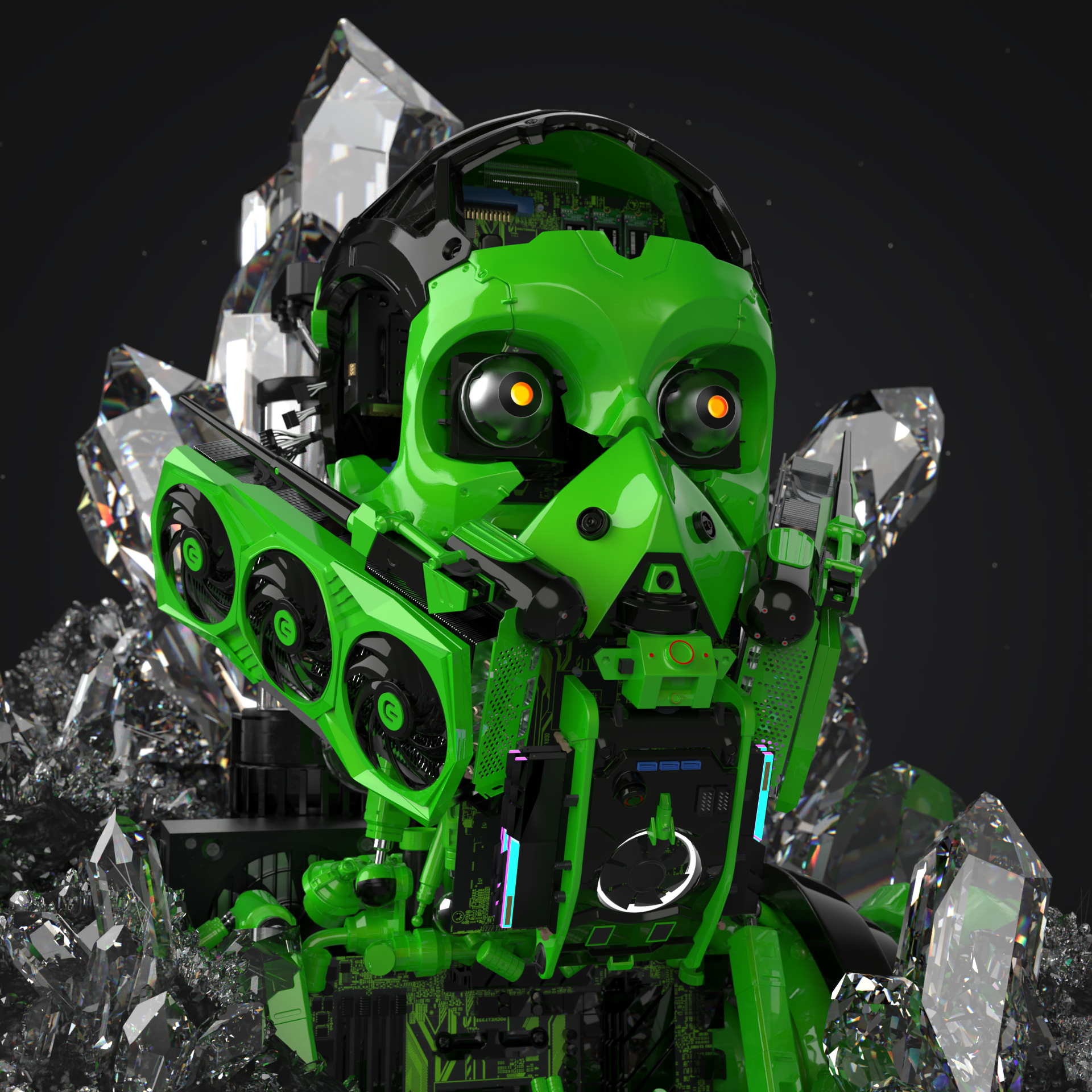 Chiptos X Pyro Robot Gas Mask Aesthetic Robot PFP Robot Profile Picture ...