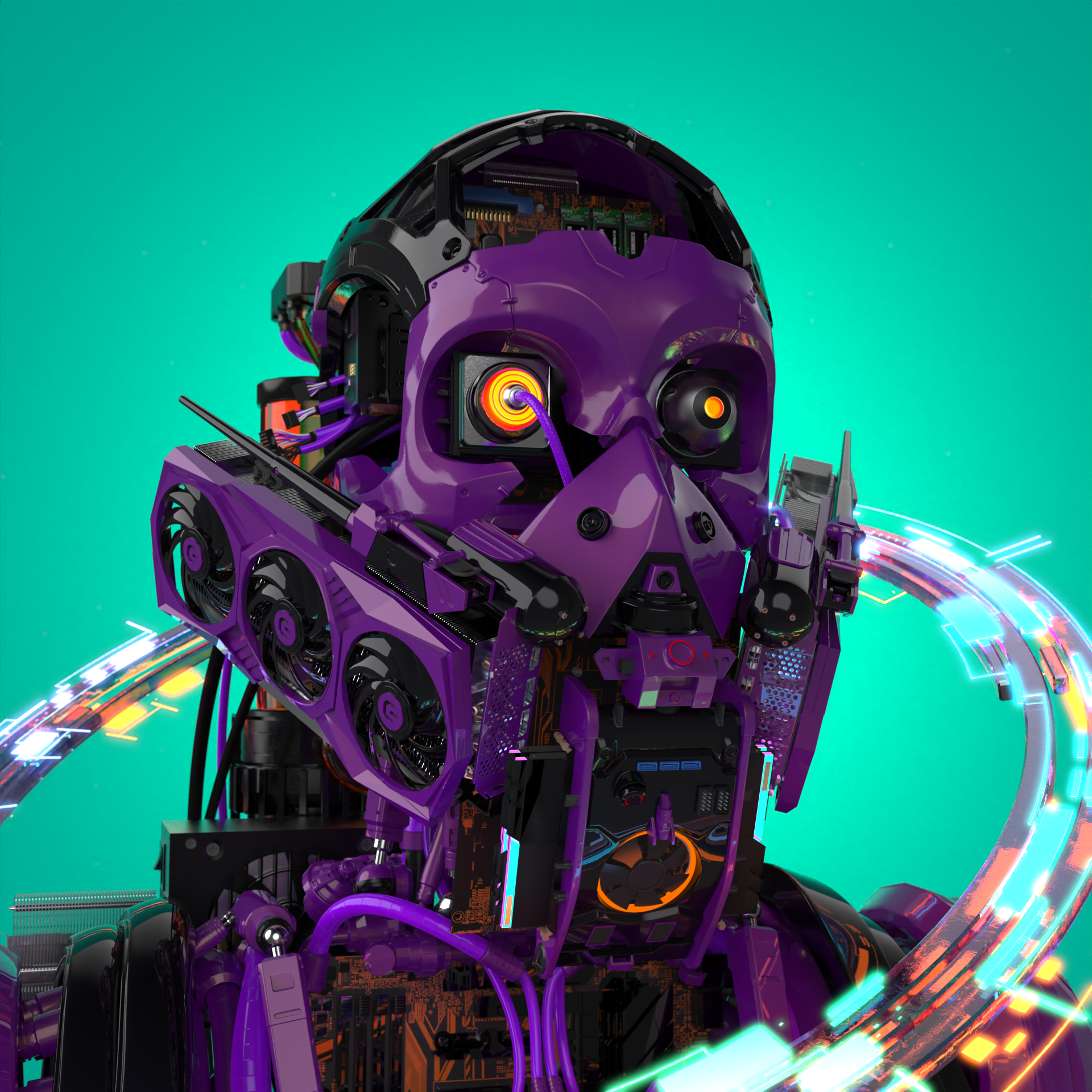 Chiptos X Pyro Robot Gas Mask Aesthetic Robot PFP Robot Profile Picture ...