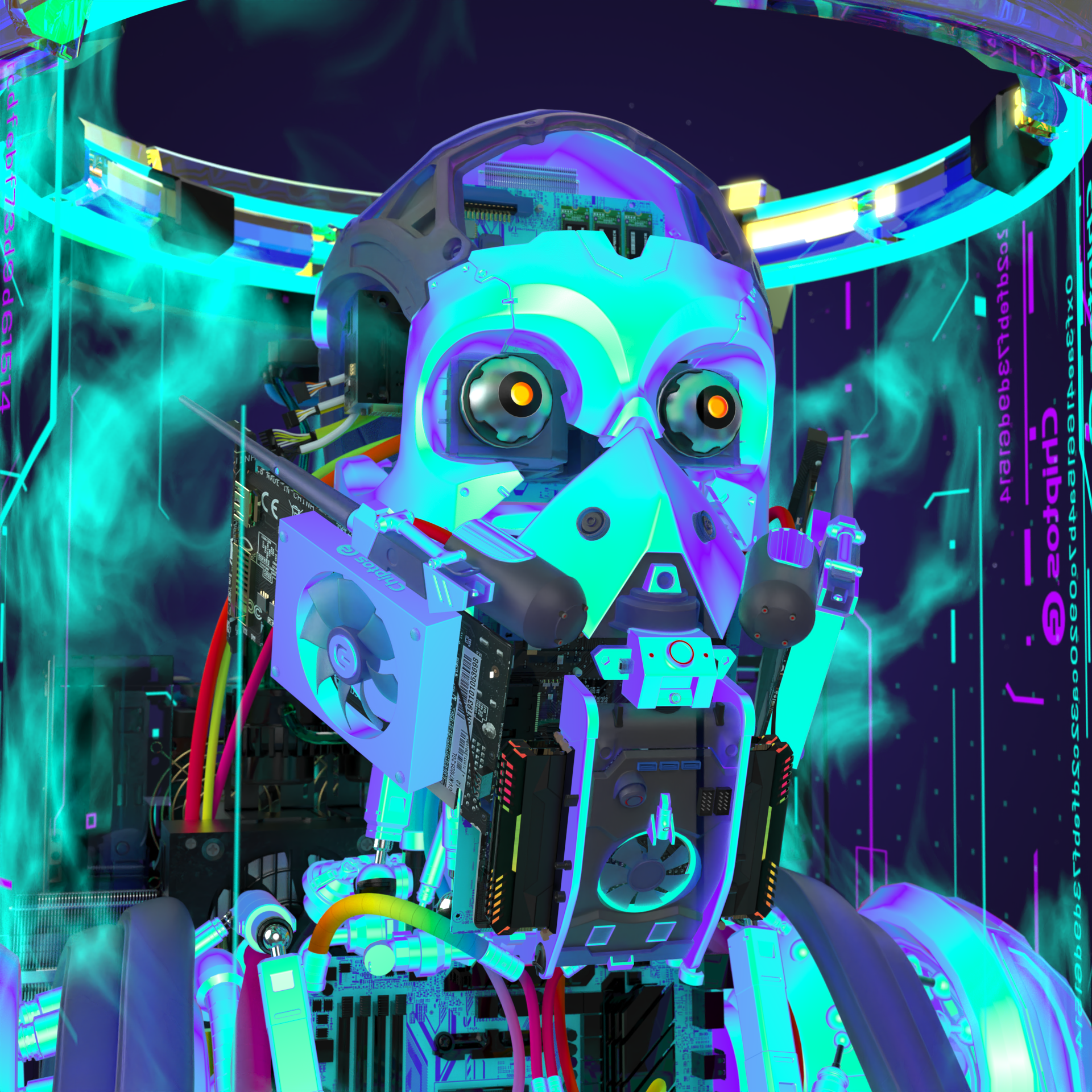 Chiptos X Pyro Robot Gas Mask Aesthetic Robot PFP Robot Profile Picture ...