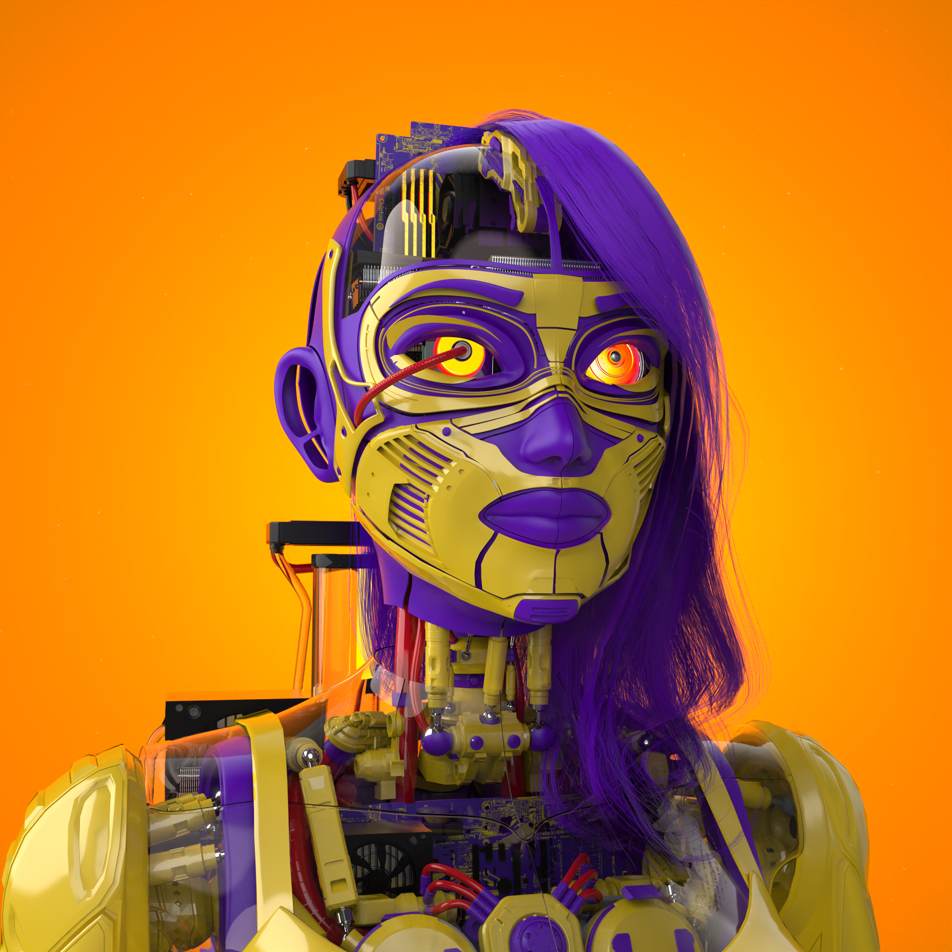 Chiptos X Mirai Robot Girl Woman Aesthetic Robot PFP Robot Profile ...