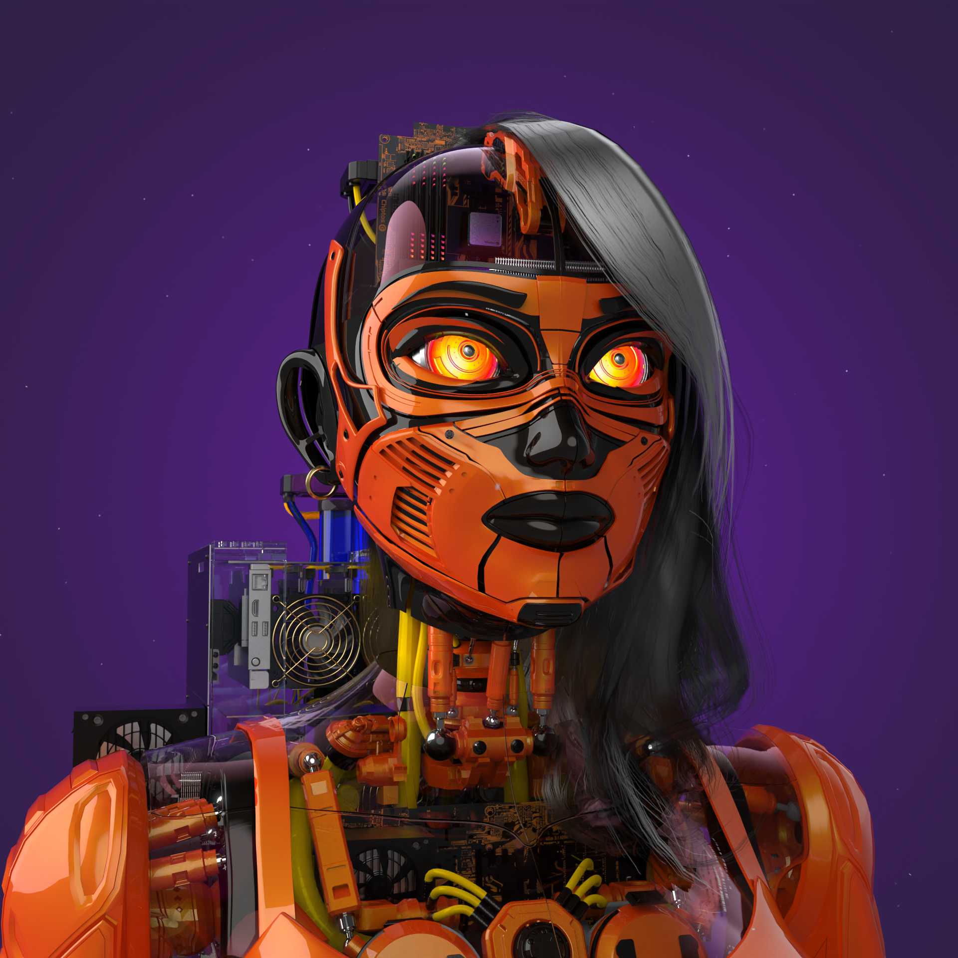 Chiptos X Mirai Robot Girl Woman Aesthetic Robot PFP Robot Profile ...