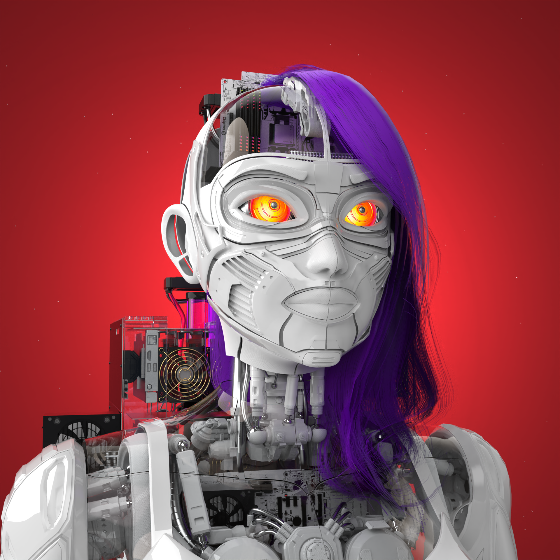 Chiptos X Mirai Robot Girl Woman Aesthetic Robot PFP Robot Profile ...