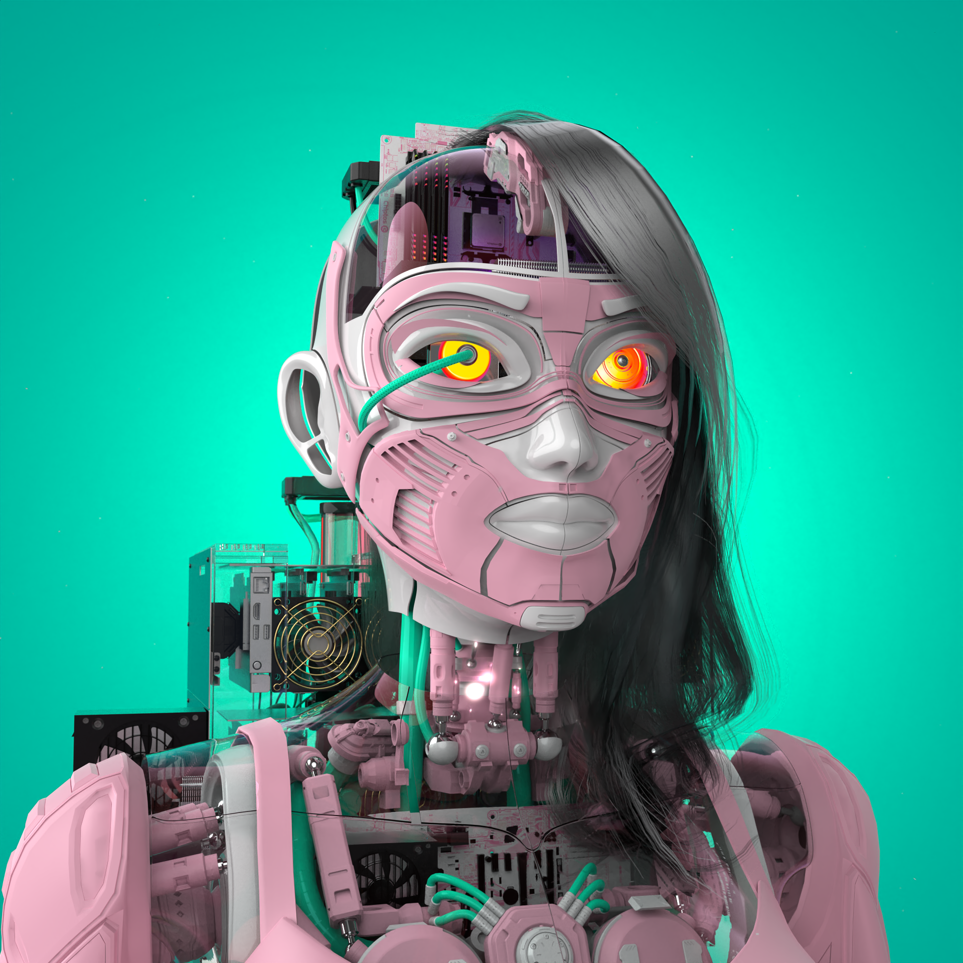 Chiptos X Mirai Robot Girl Woman Aesthetic Robot PFP Robot Profile ...