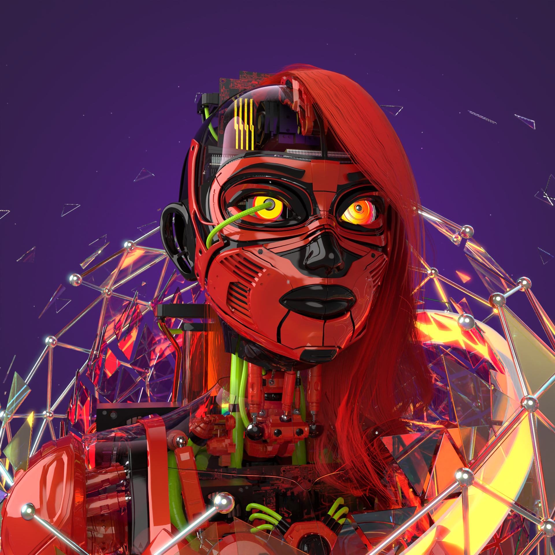 Chiptos X Mirai Robot Girl Woman Aesthetic Robot PFP Robot Profile ...