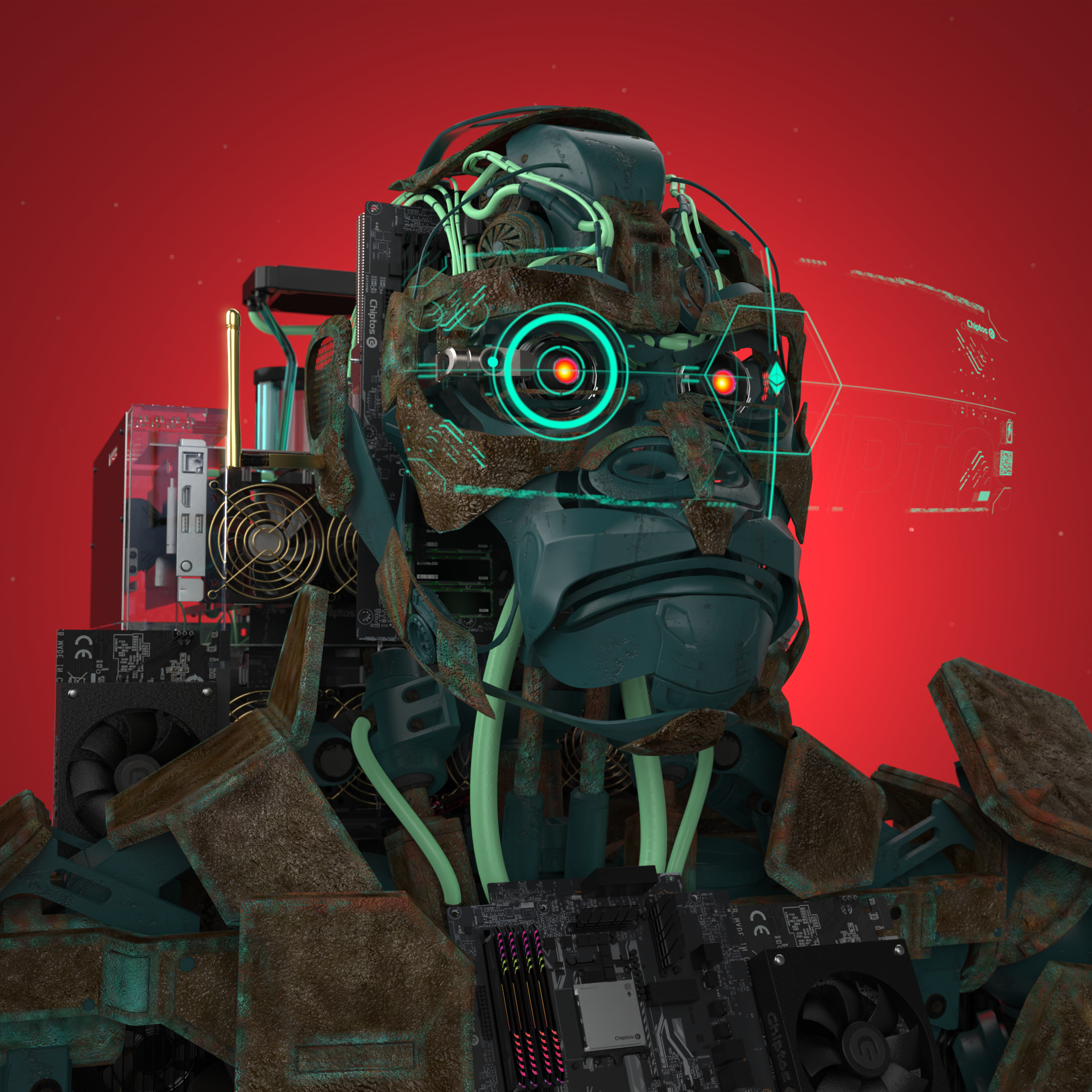 Chiptos X Kong Robot Gorilla Aesthetic Robot PFP Robot Profile Picture ...