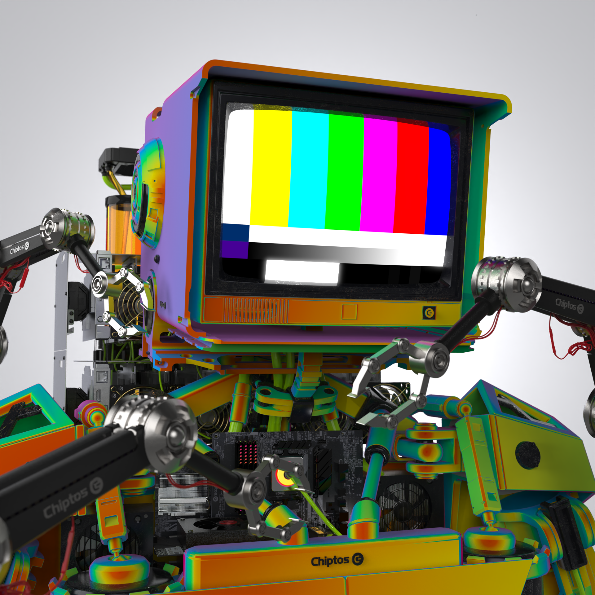 Chiptos X CRT Robot TV Head Monitor Aesthetic Robot PFP Robot Profile ...