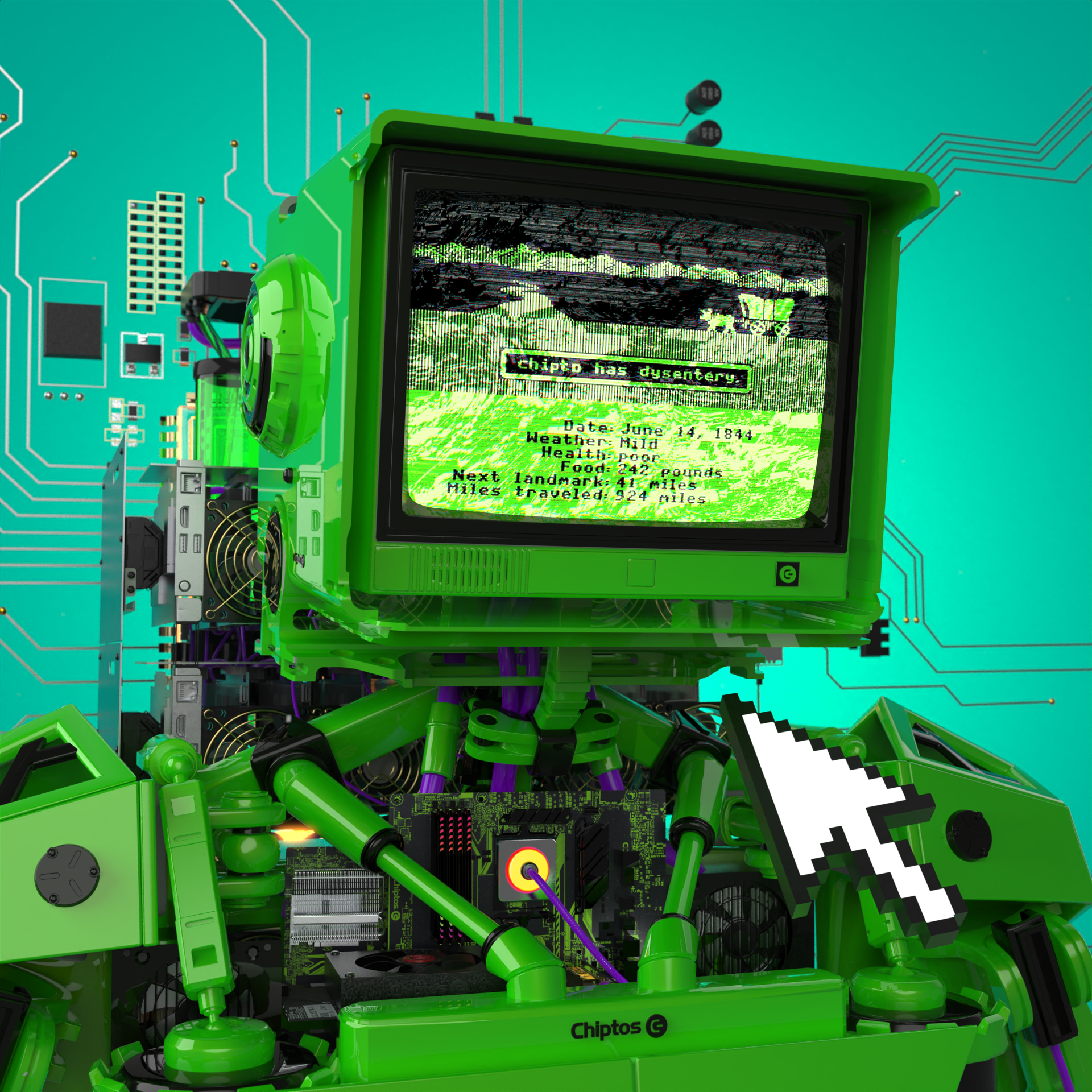 Chiptos X CRT Robot TV Head Monitor Aesthetic Robot PFP Robot Profile ...