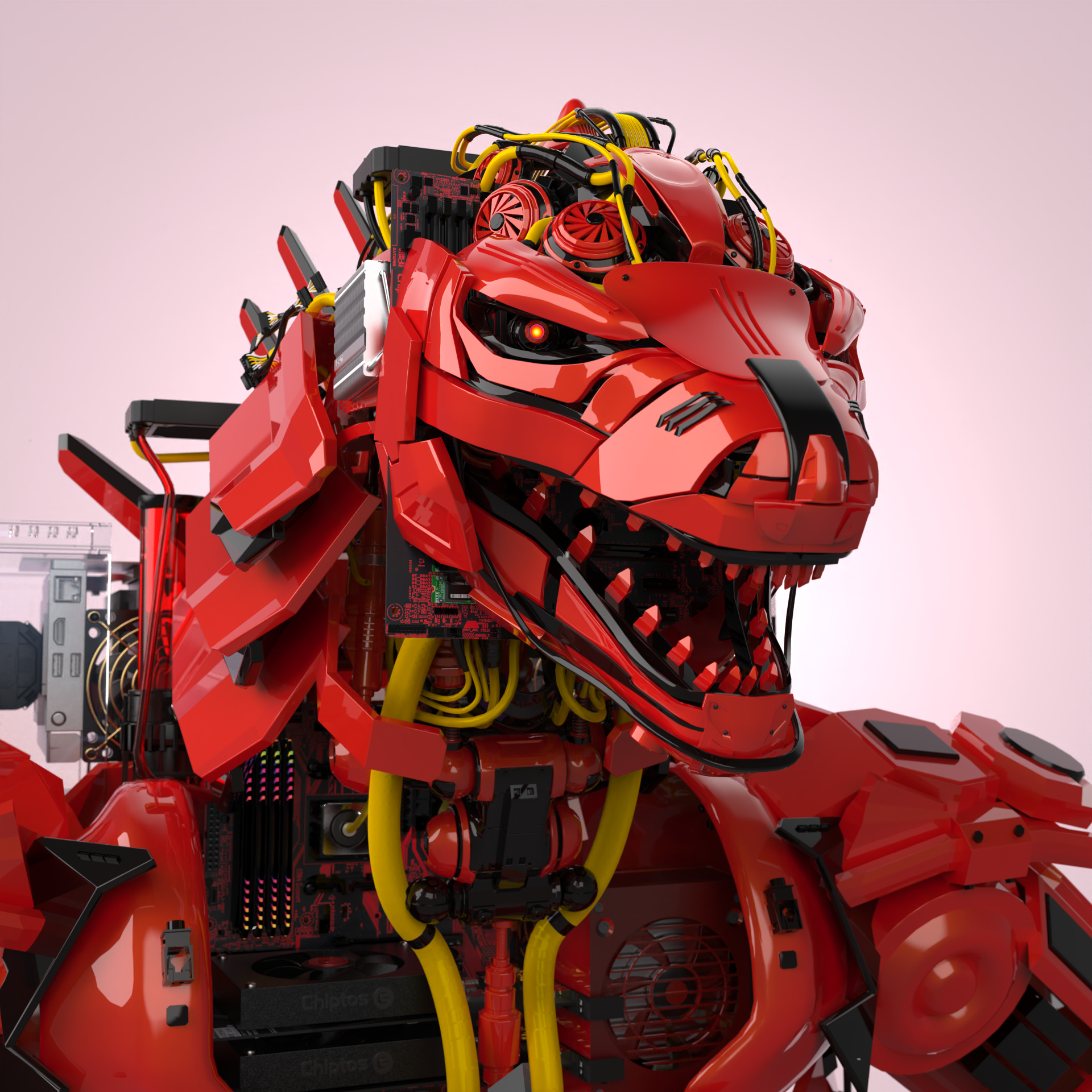 Chiptos X Zilla Robot Mechagodzilla Godzilla Aesthetic Robot PFP Robot ...