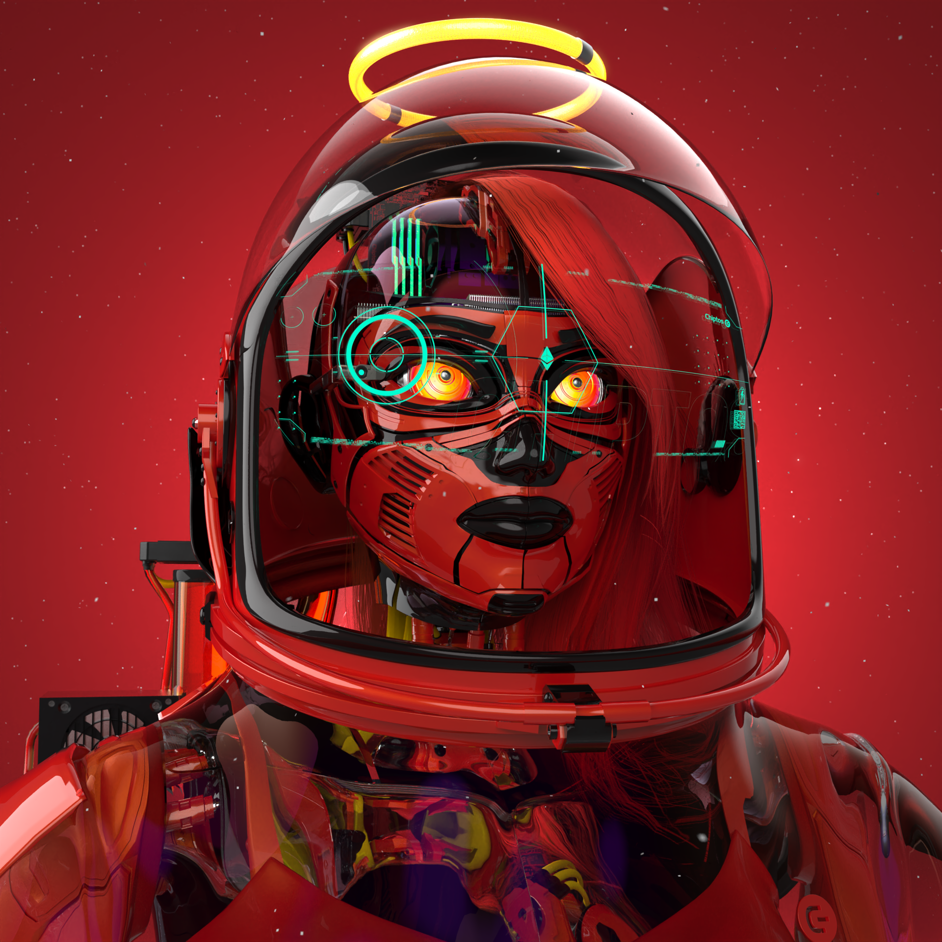 Chiptos X Scifi NFT Mirai Woman Computer Part Robot Cool Robot PFP by ...
