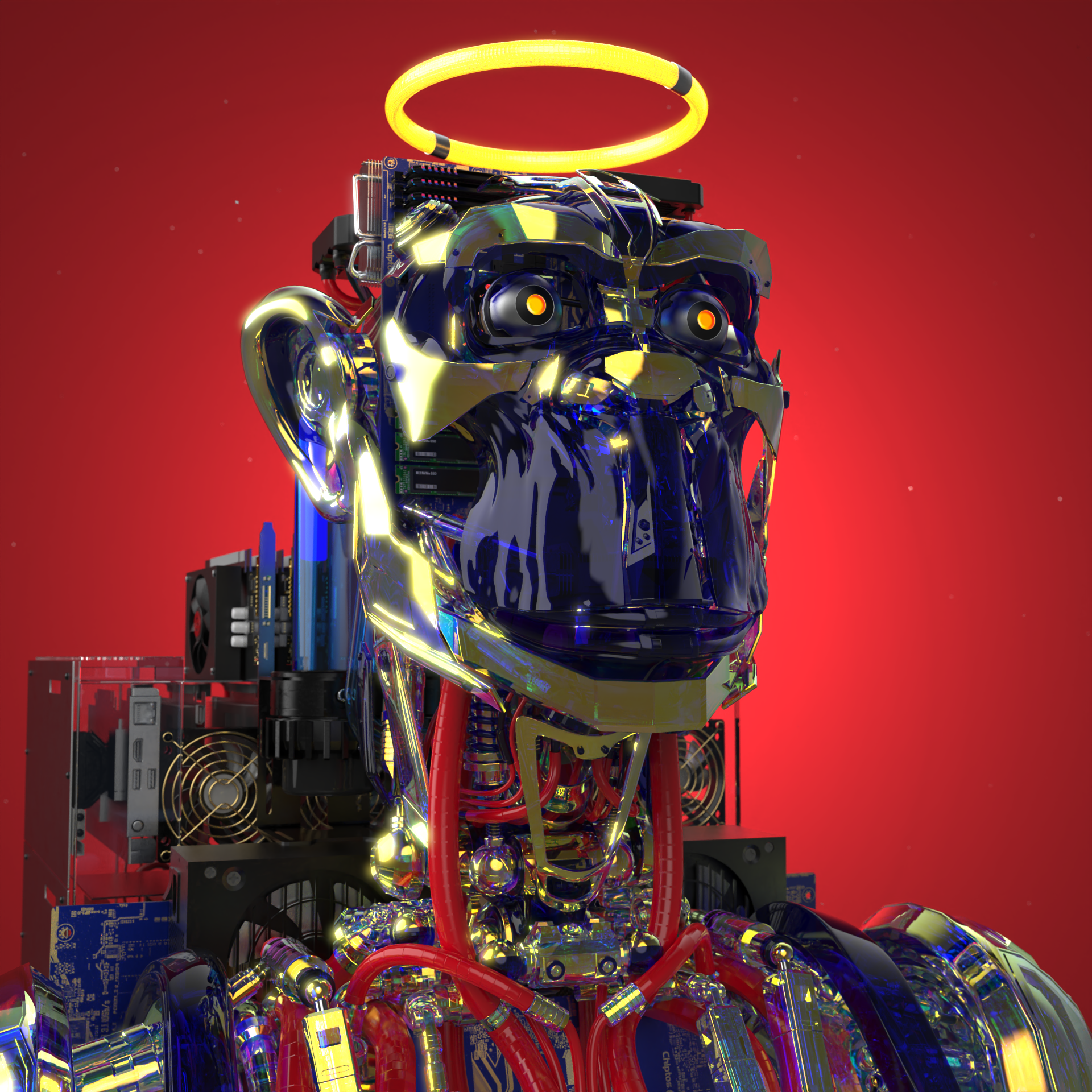 Chiptos X Ape Robot Chimp PC Aesthetic Robot PFP Avatar Scifi Robots ...
